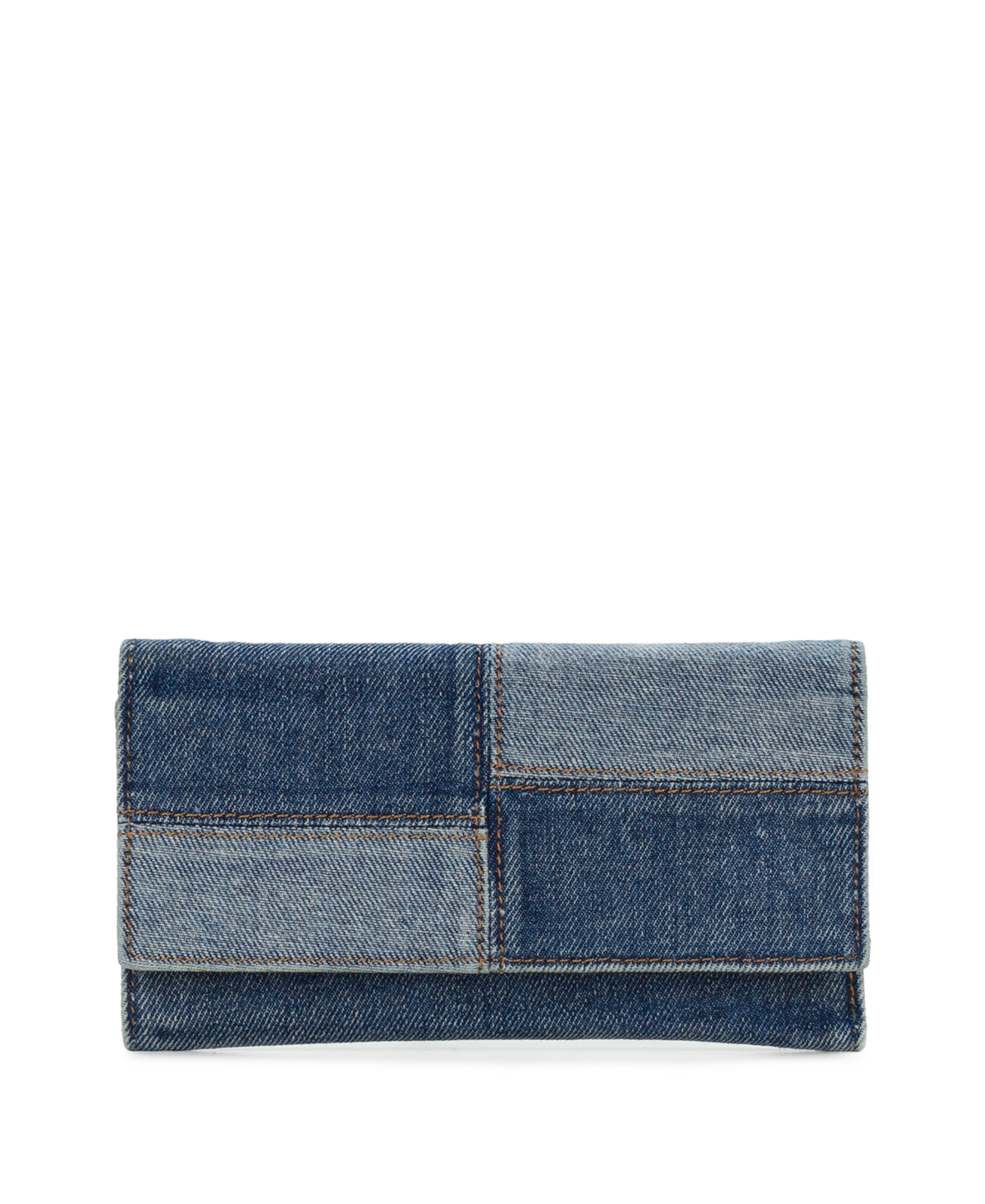Click here for Patricia Nash Terresa Denim Patchwork Wallet - Dar... prices