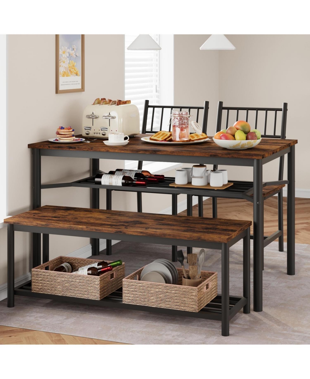 Click here for gaomon Dining Table Set for 4  Kitchen Table and 2... prices