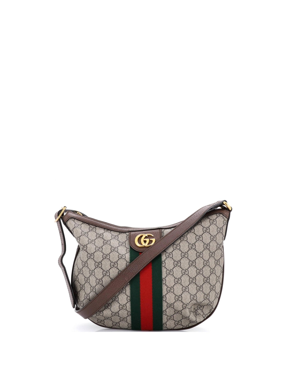 Click here for Pre-Owned Gucci Small Ophidia Half Moon Hobo Gg Co... prices