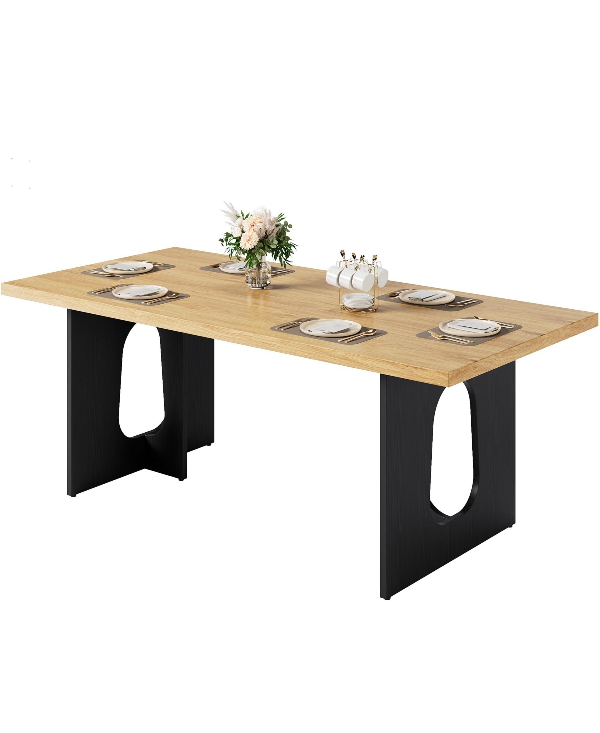 Click here for gaomon 6-10 Person 71 Farmhouse Rectangular Dining... prices