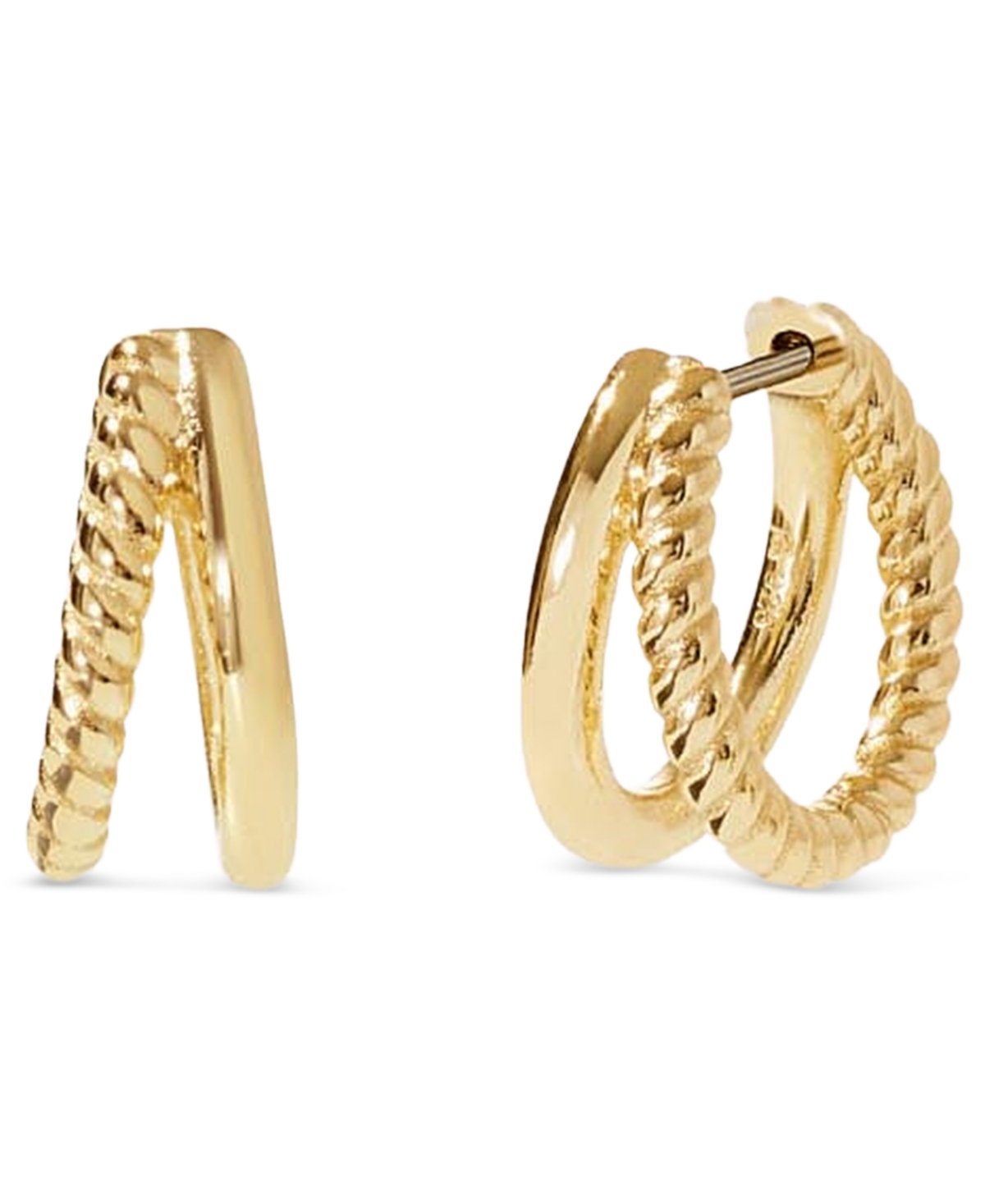 Click here for Ana Luisa Jesse Small Gold-Plated Hoop Earrings -... prices