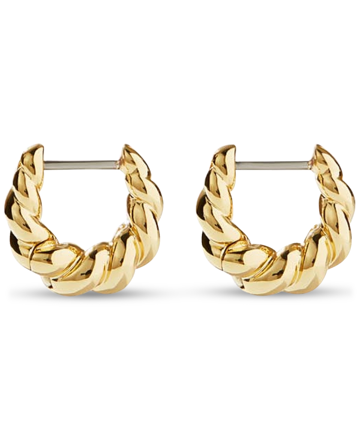 Click here for Ana Luisa Paris Mini Gold-Plated Twisted Hoop Earr... prices