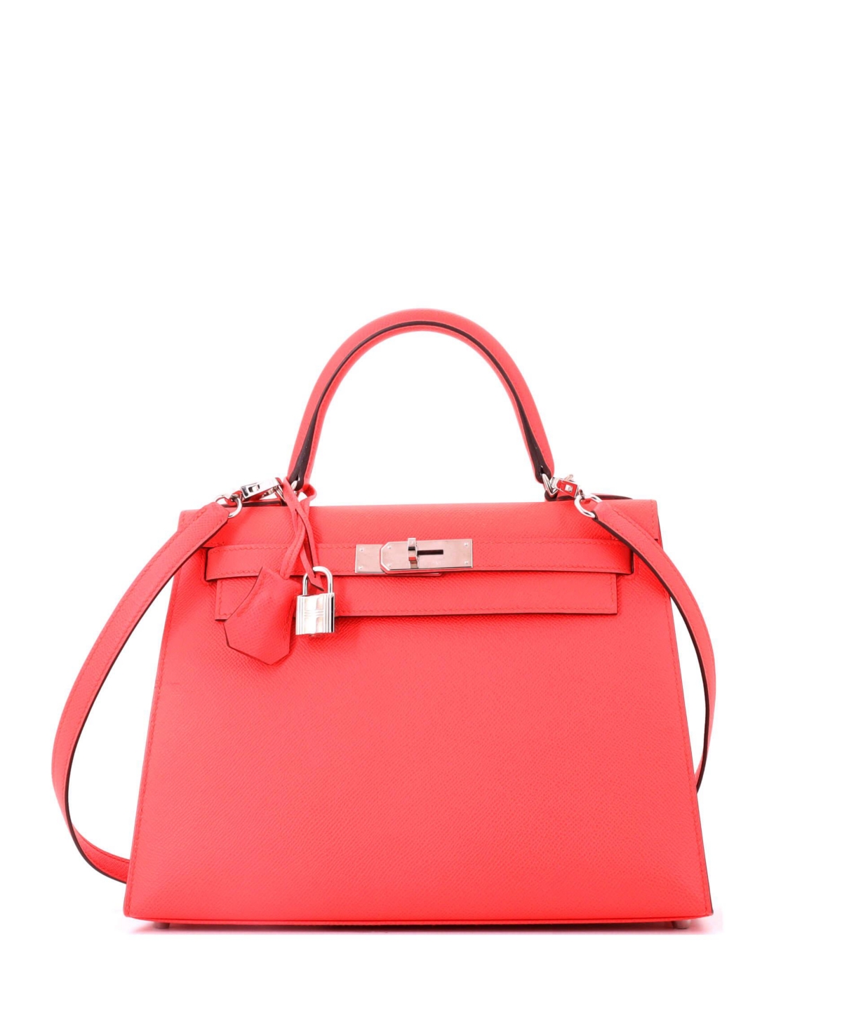 Click here for Pre-Owned HERMES Kelly 28 Handbag Pink Epsom with... prices