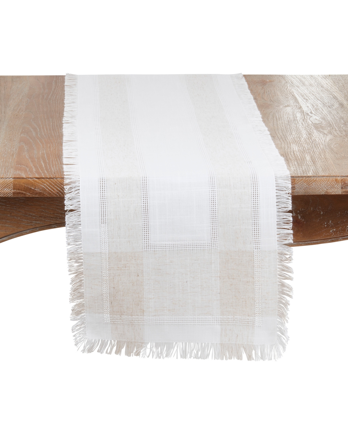 Click here for Saro Lifestyle Fringed Table Runner 16 x 90 - Natu... prices