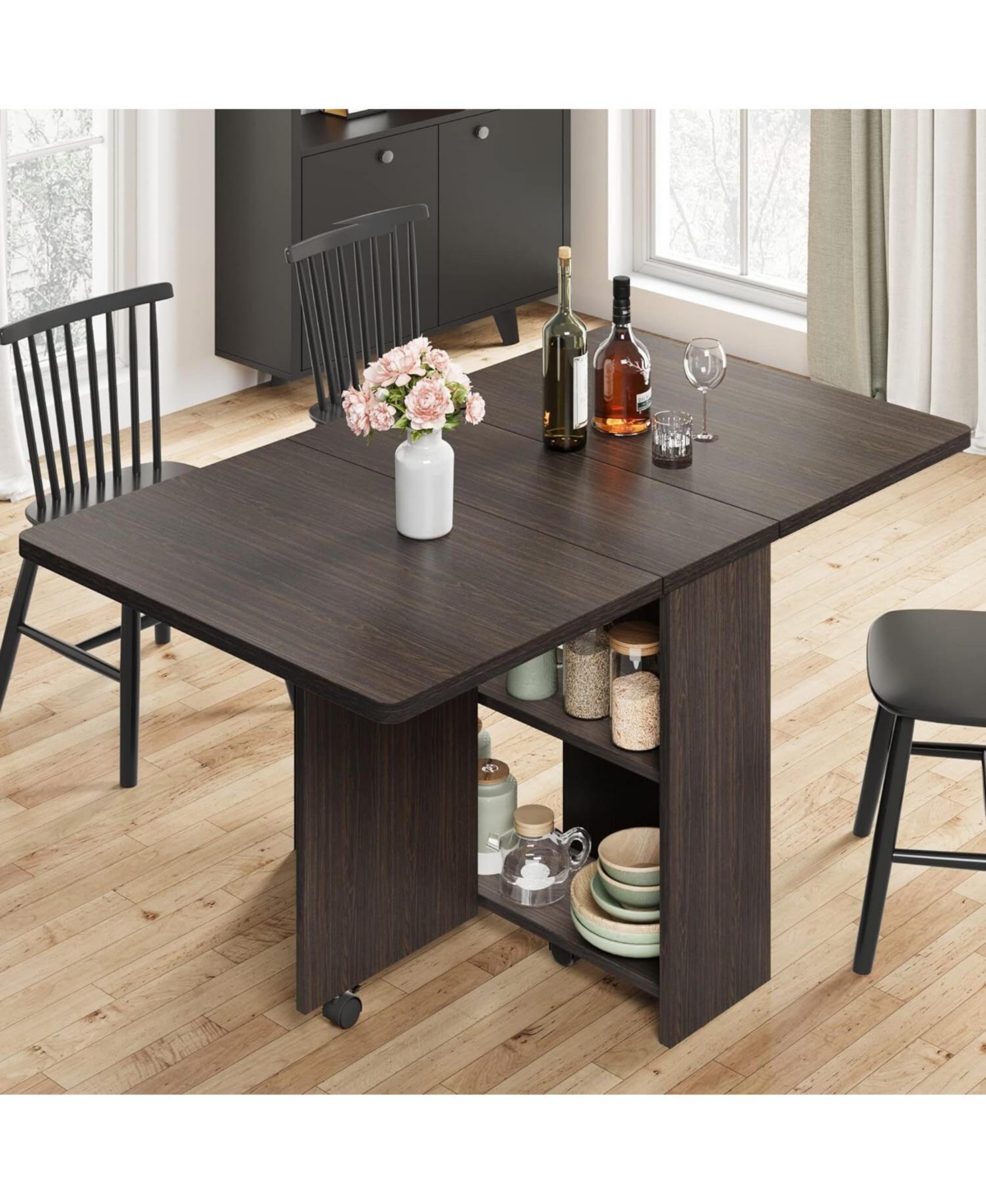 Click here for gaomon Folding 4-Person Farmhouse Dining Table wit... prices