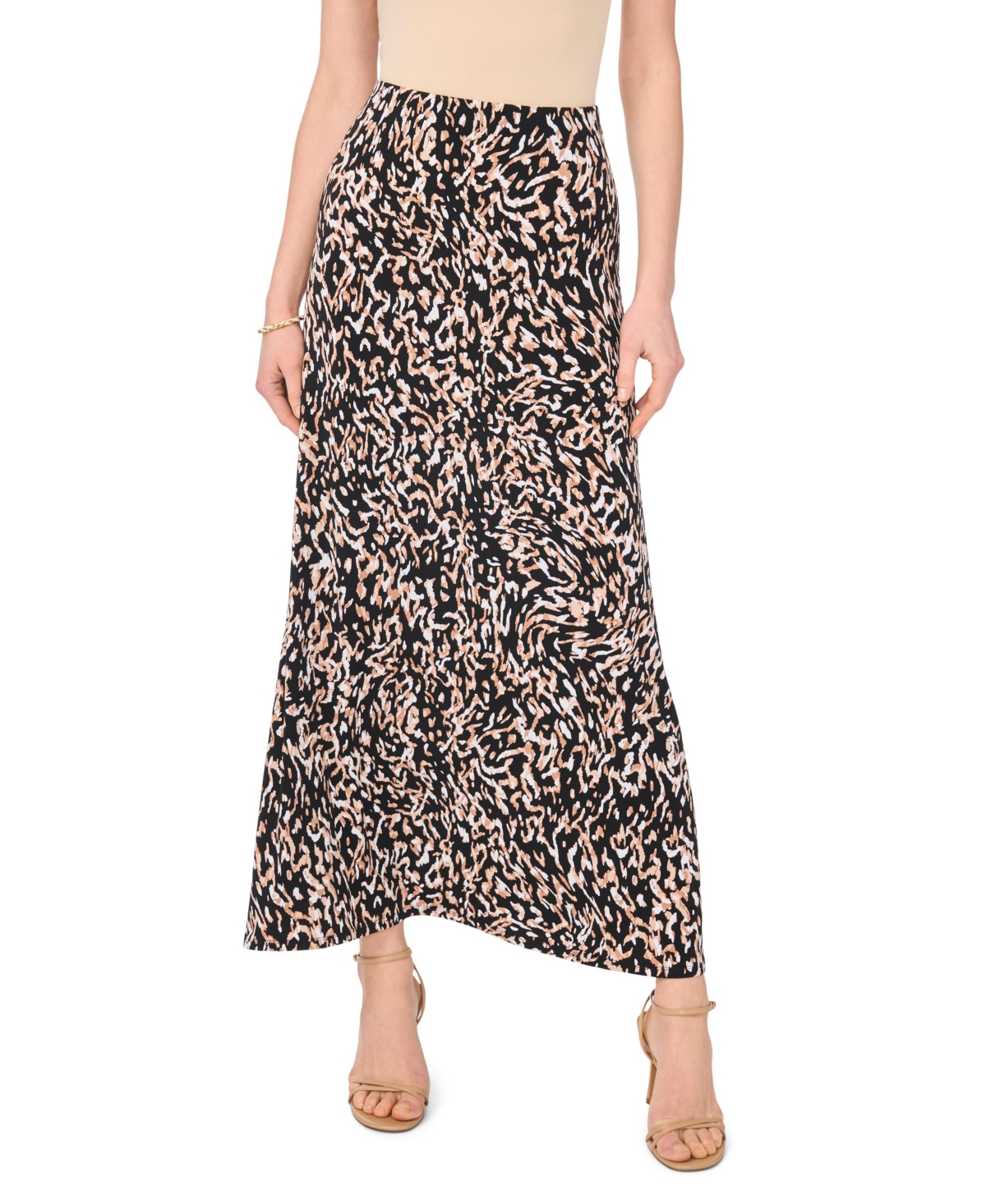 Click here for Vince Camuto Womens Printed Pull-On Midi Skirt - R... prices