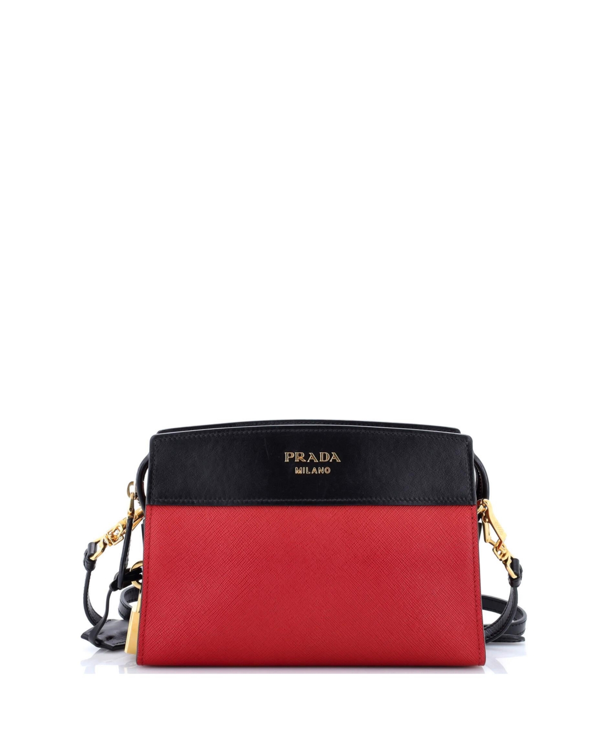 Click here for Pre-Owned Prada Bibliotheque Crossbody Saffiano Le... prices