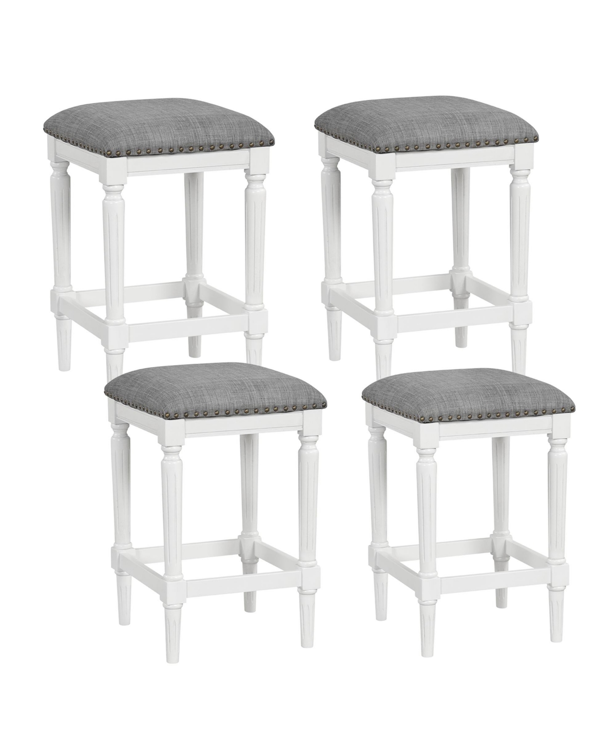 Click here for Gymax 4PCS Upholstered 3-Height Bar Stool Versatil... prices