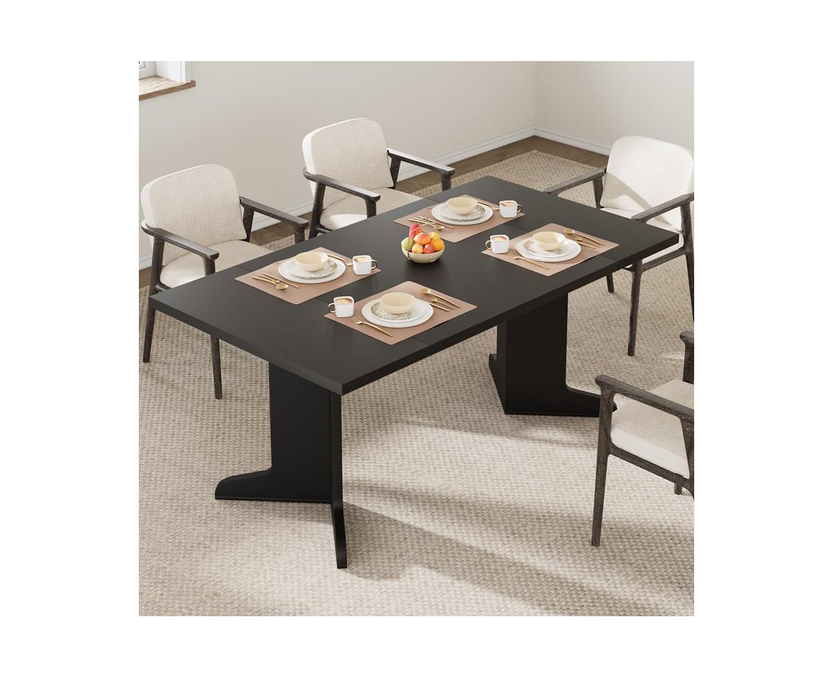 Click here for gaomon 6-8 Person Farmhouse Rectangular Dining Tab... prices