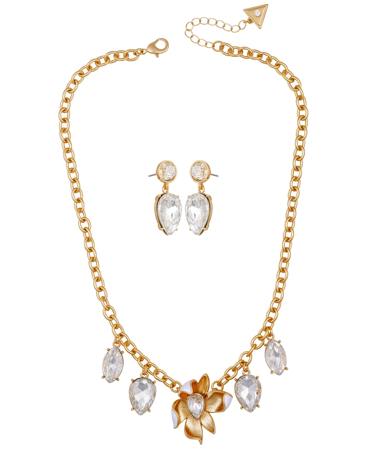 Click here for Guess 2-Pc. Gold-Tone Crystal Stone Accent Necklac... prices