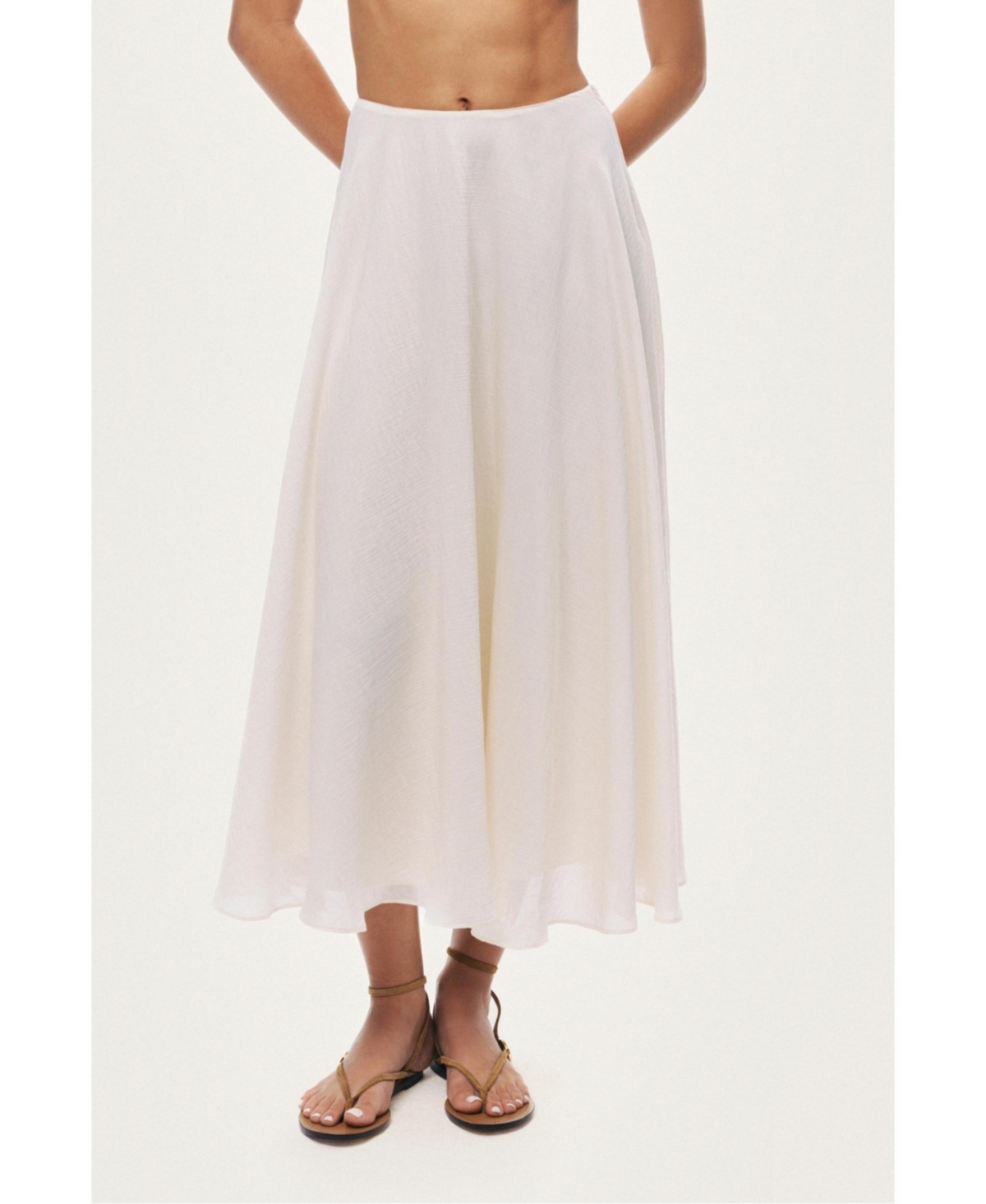 Click here for Nocturne Womens Flowy High-Waisted Midi Skirt - Op... prices
