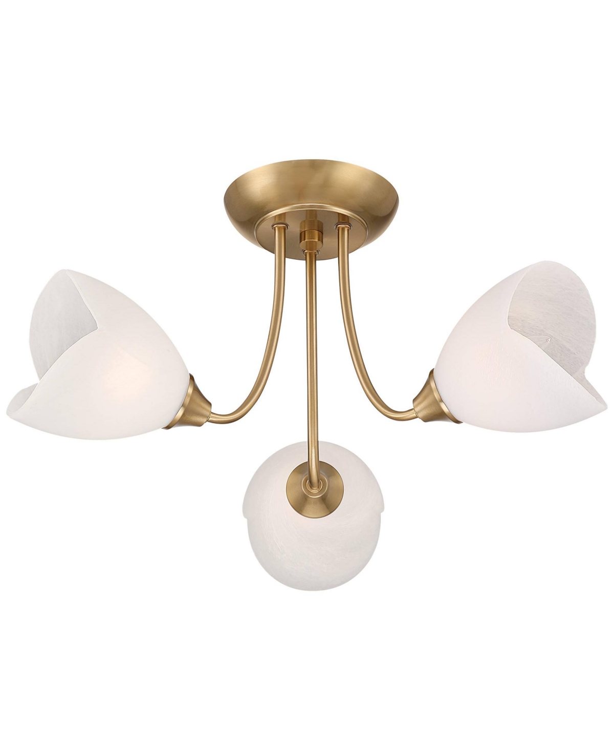Click here for Possini Euro Design Nessa Wide Warm Brass Tulips 3... prices