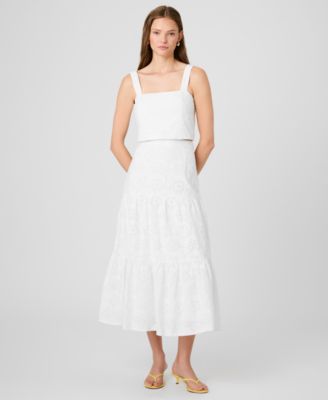 Click here for French Connection Womens Square Neck Floral Eyelet... prices
