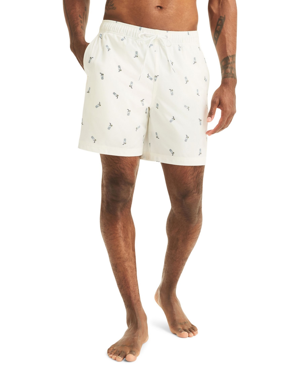 Click here for Nautica Mens Full Elastic Boxer Liner Swimsuit - S... prices