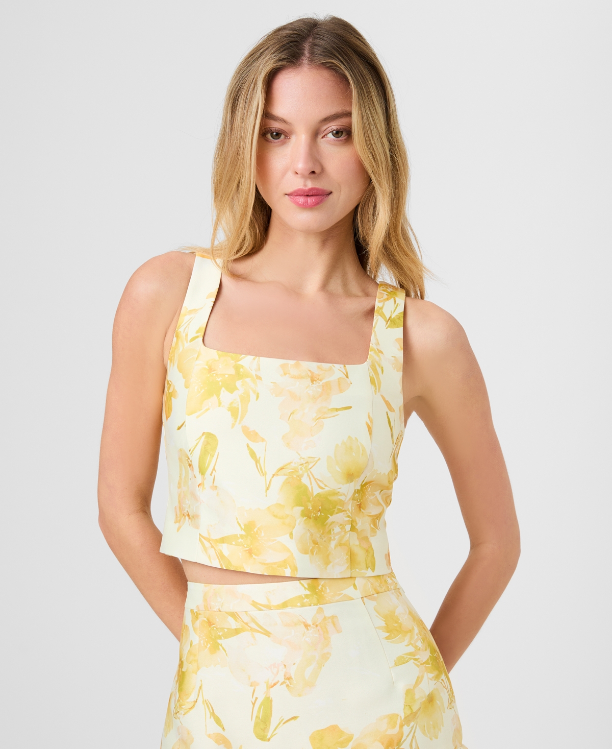 Click here for French Connection Womens Printed Cropped Top - Dai... prices