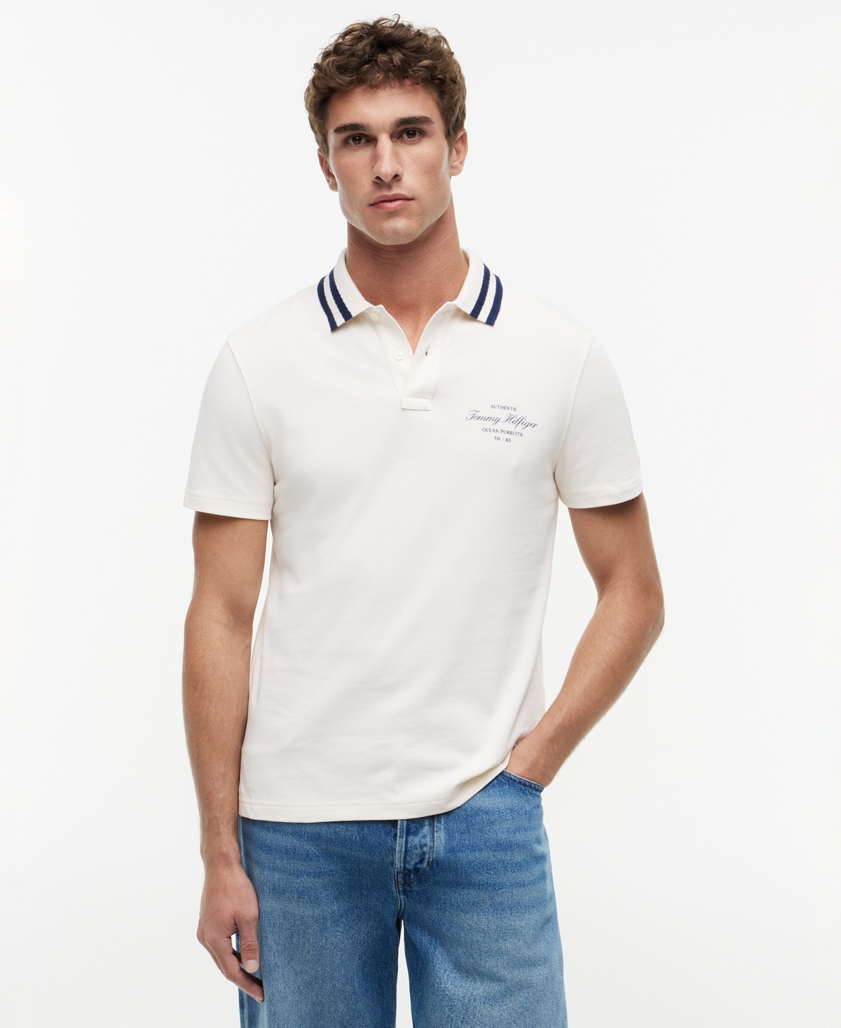 Click here for Tommy Hilfiger Mens Left Chest Logo Polo Shirt - I... prices