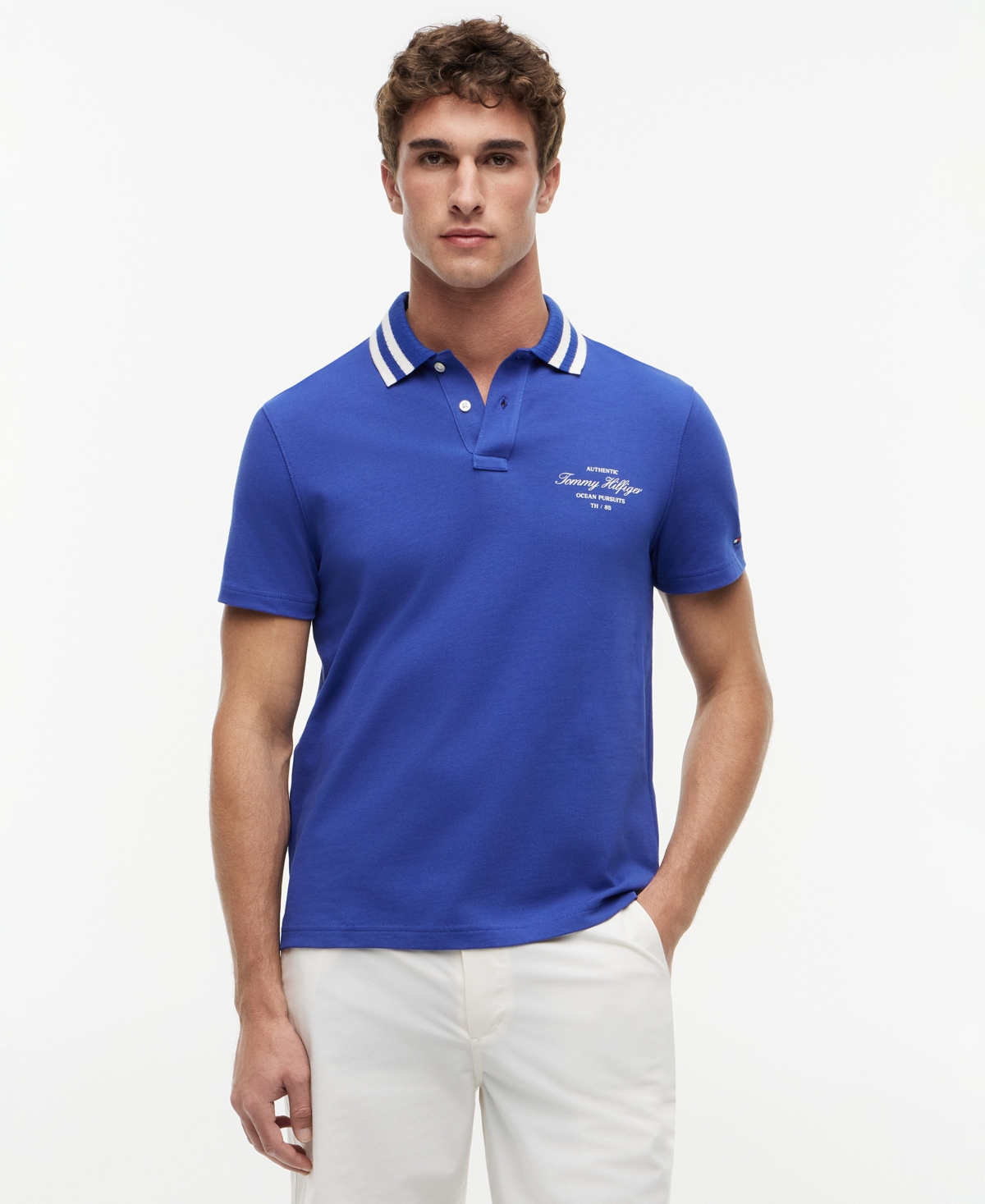 Click here for Tommy Hilfiger Mens Left Chest Logo Polo Shirt - P... prices