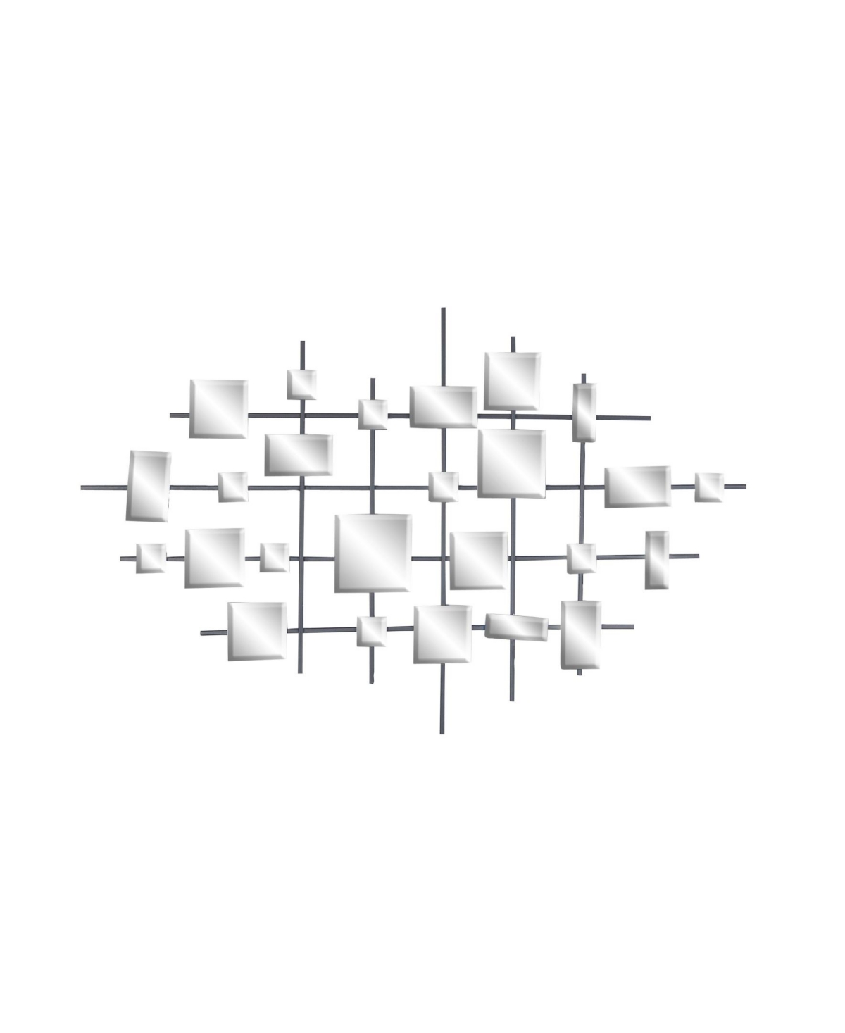 Click here for Rosemary Lane 44 Geometric Metal Wall Decor - Blac... prices