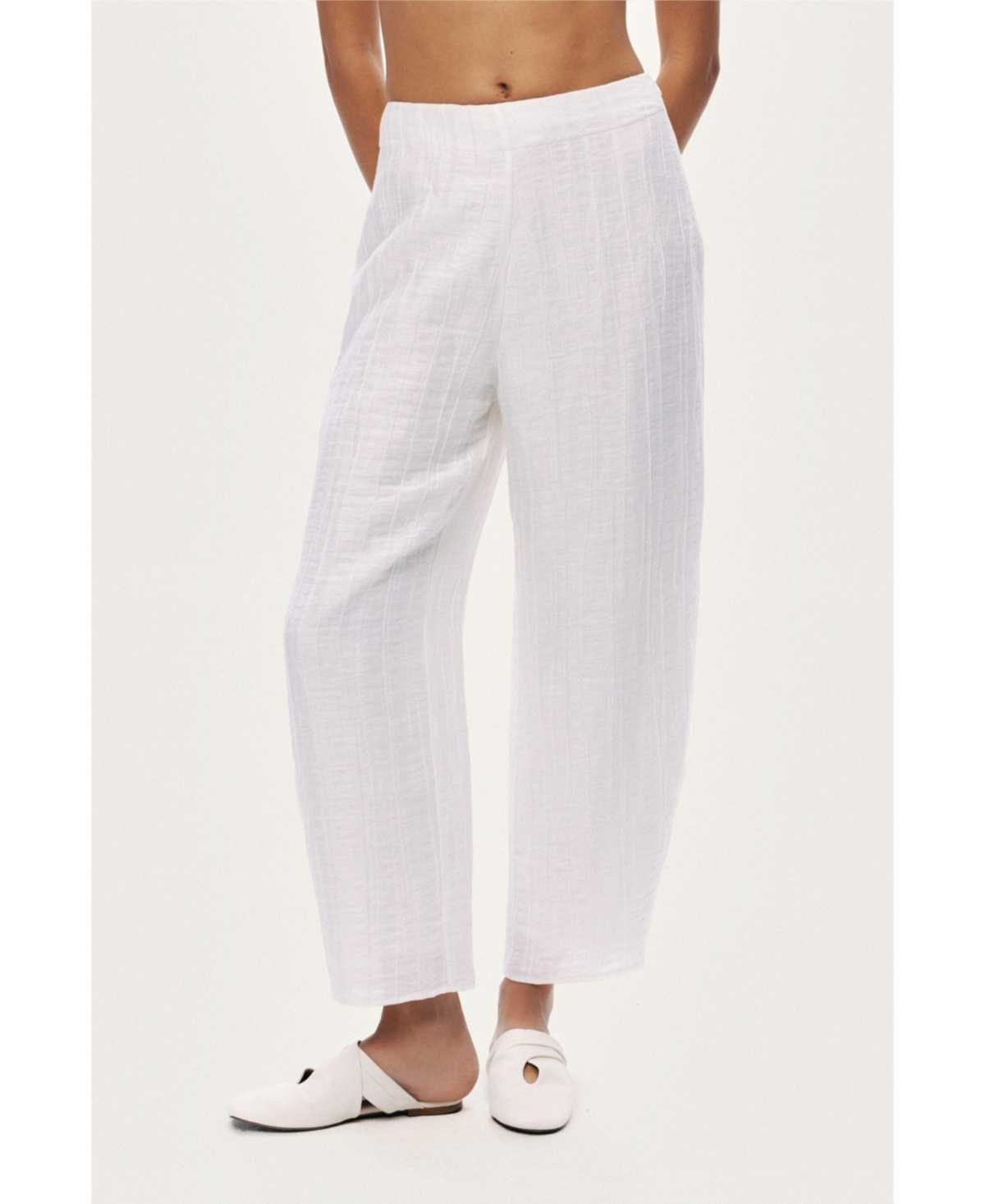 Click here for Nocturne Womens Relaxed Linen Pants - White prices
