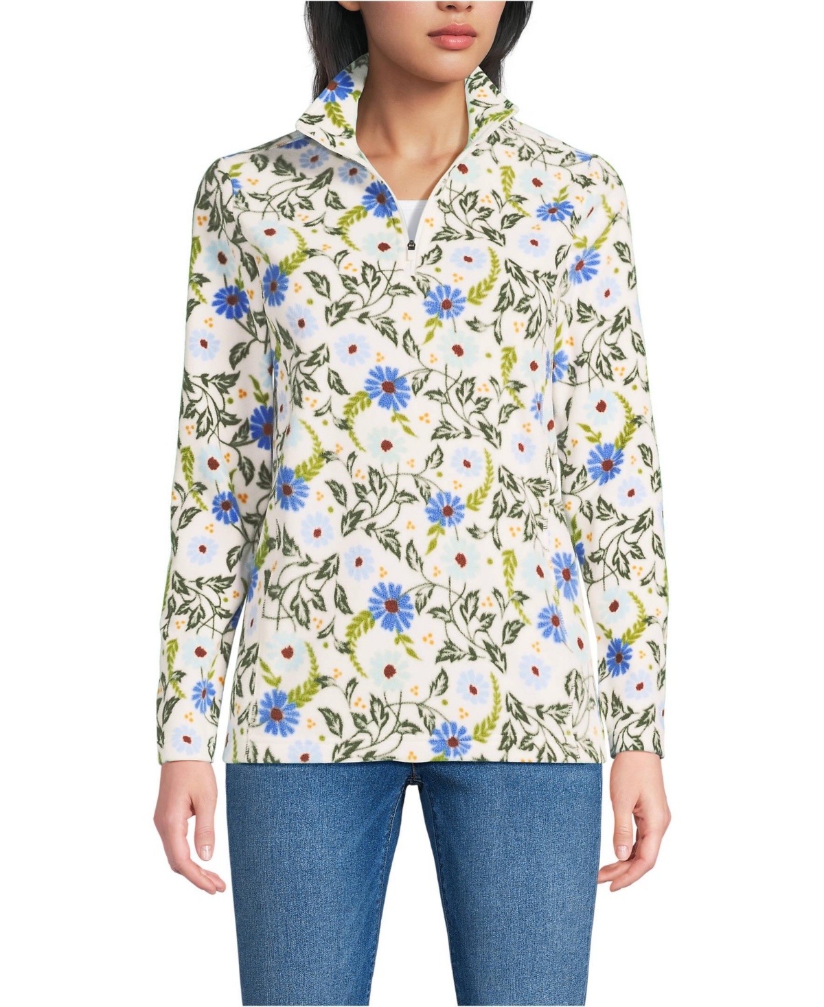Click here for Lands End Womens Tall Anyweather Fleece Quarter Zi... prices