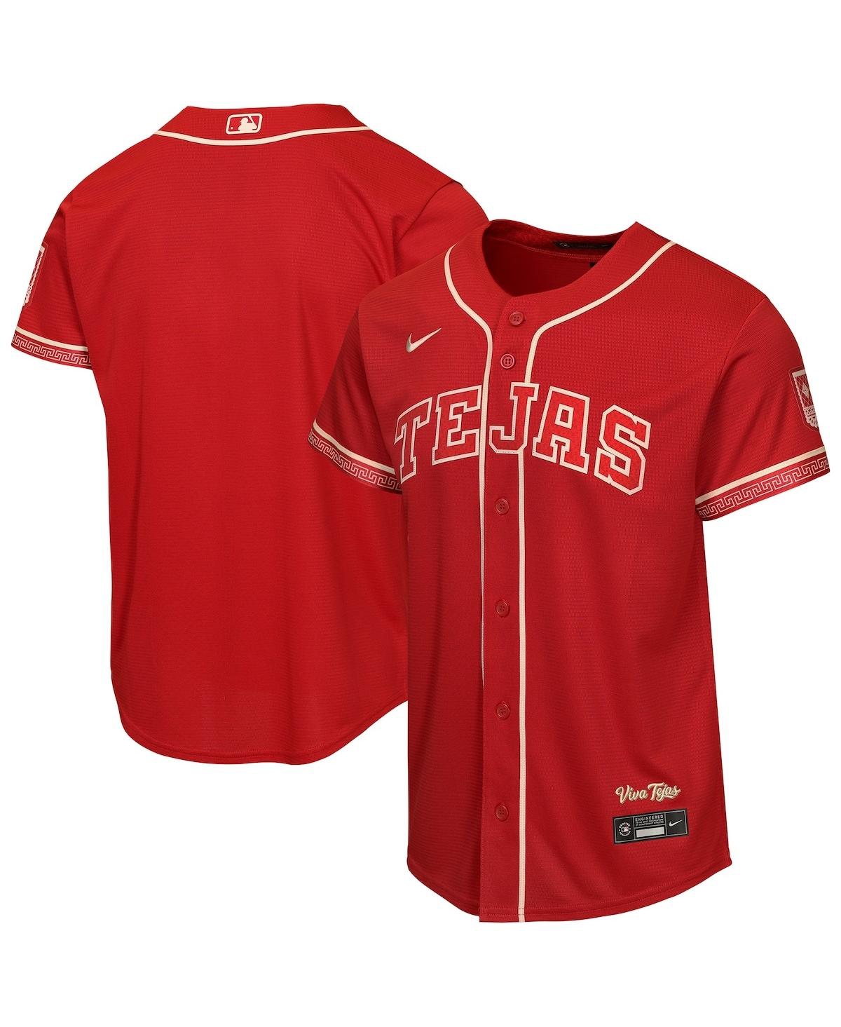 Click here for Nike Big Boys and Girls Red Texas Rangers 2026 Cit... prices