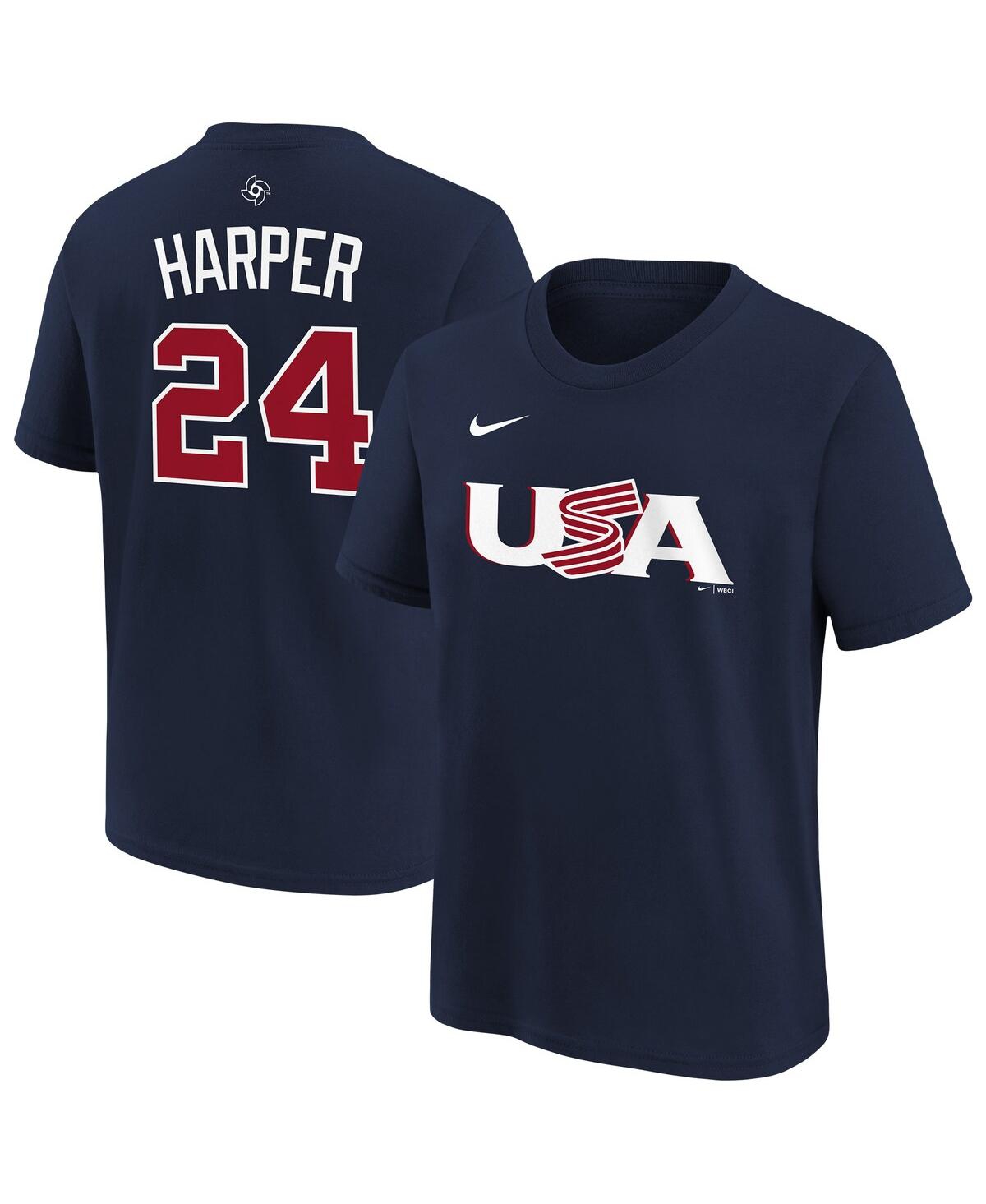 Click here for Nike Big Boys and Girls Bryce Harper Navy Usa Base... prices