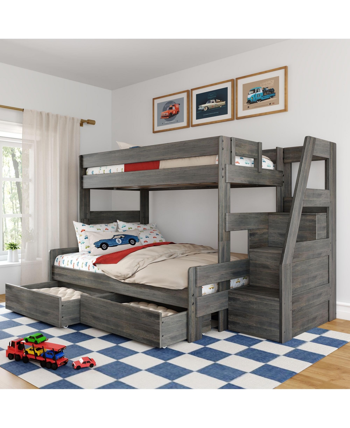 Click here for Max & Lily Modern Farmhouse Twin Over Full Bunk Be... prices