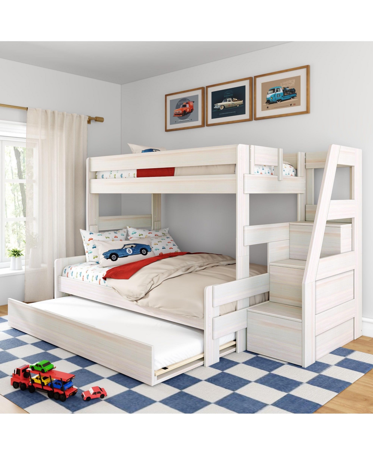 Click here for Max and Lily Modern Farmhouse Twin Over Full Bunk... prices