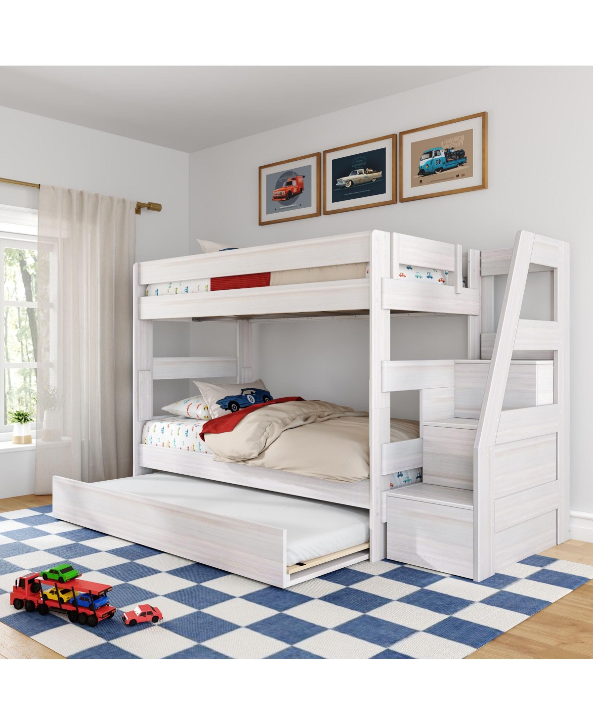 Click here for Max & Lily Twin Over Twin Wood Staircase Bunk Bed... prices
