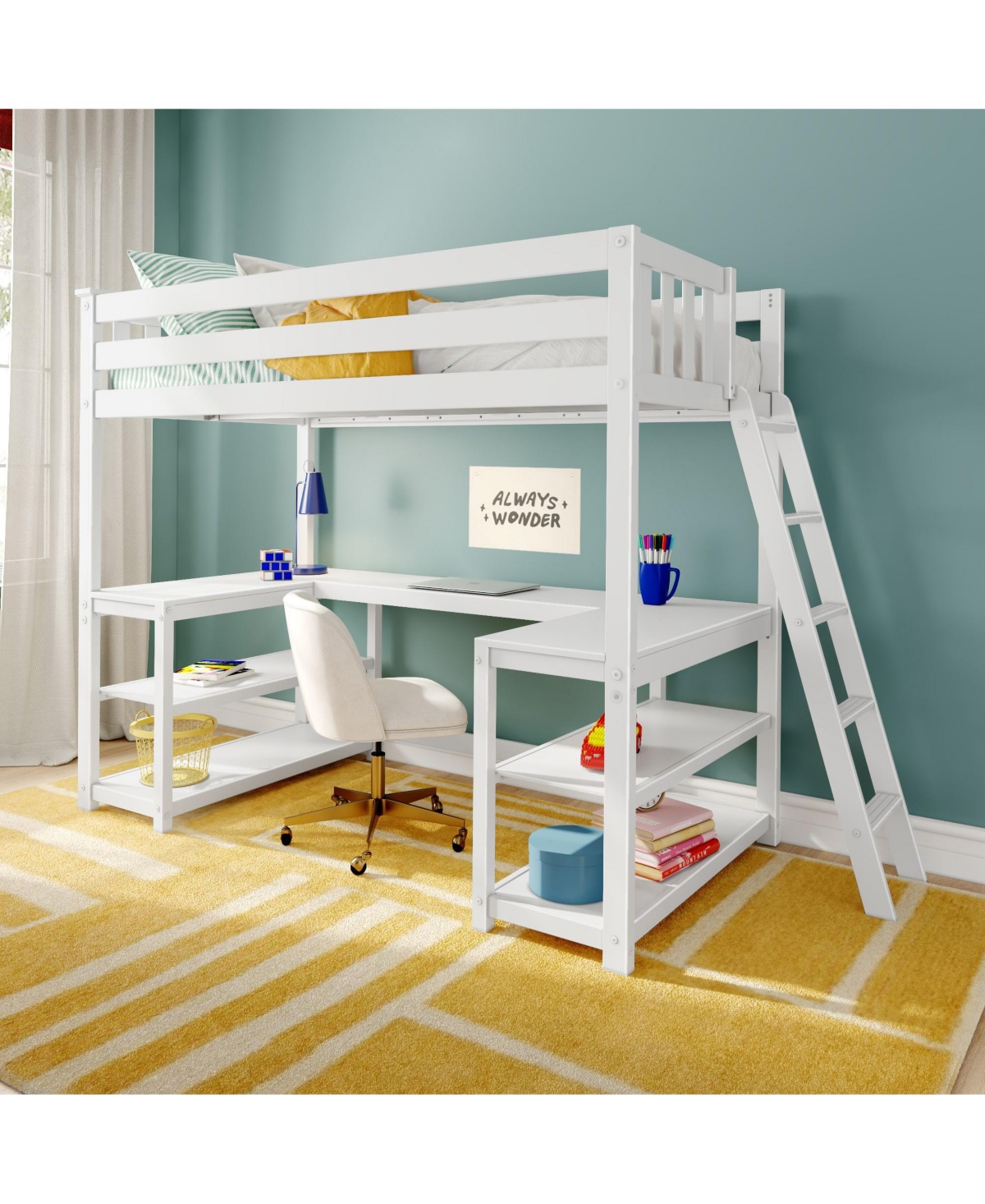 Click here for Max and Lily Classic Twin High Loft (Ladder on End... prices