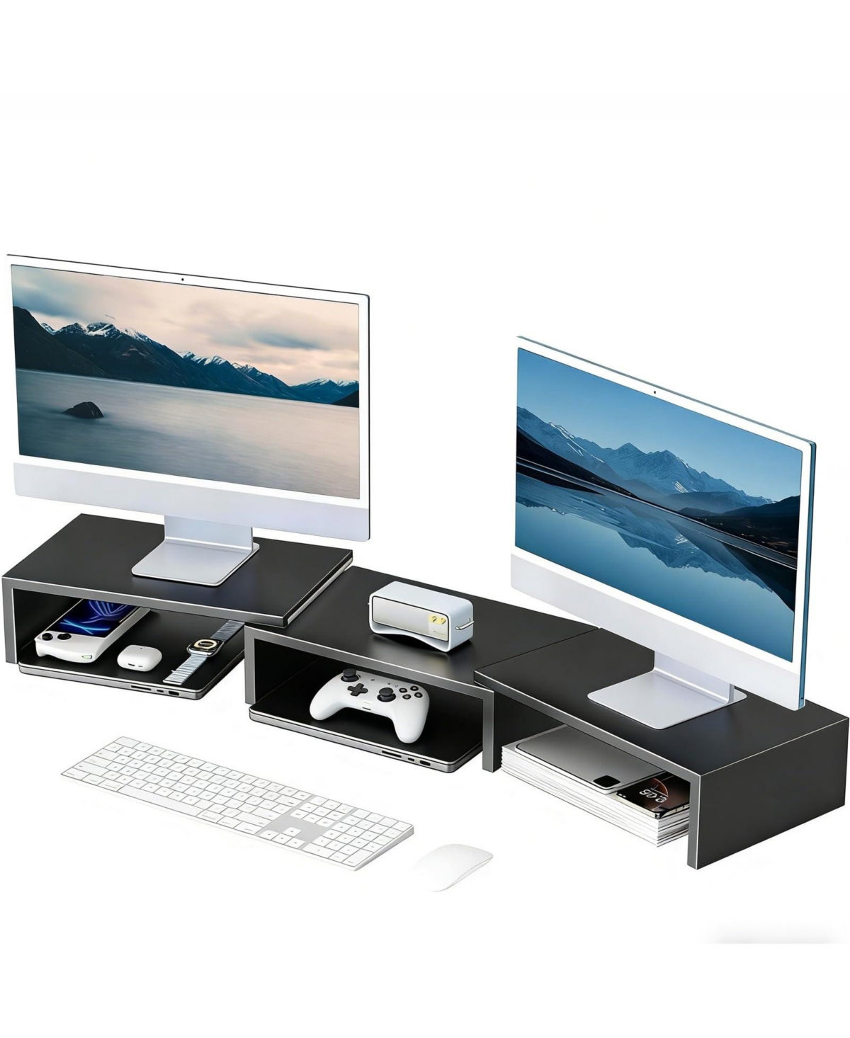 Click here for Gnuadz Desk Organizer Dual Monitor Stand Riser She... prices