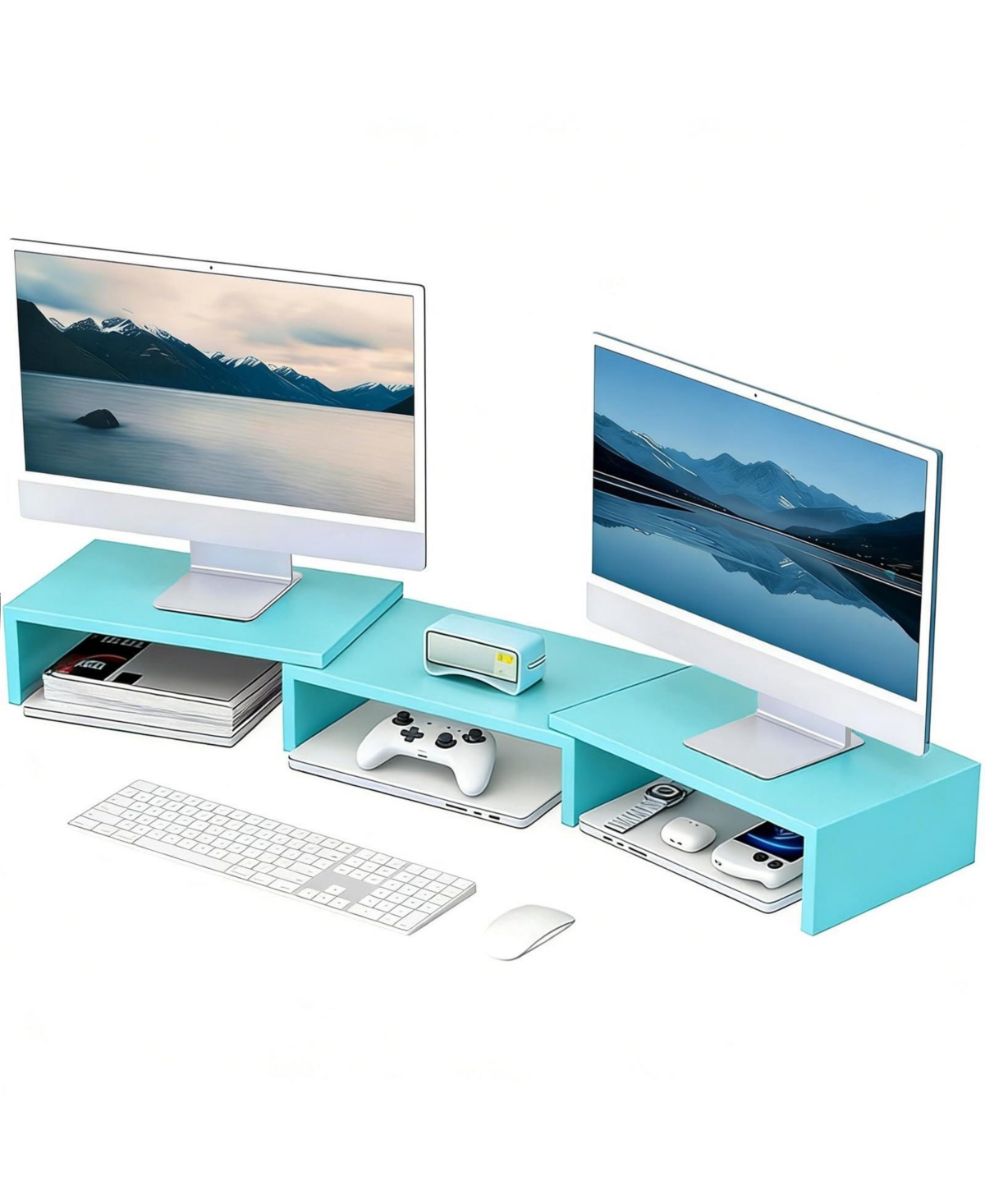Click here for Gnuadz Desk Organizer Dual Monitor Stand Riser She... prices