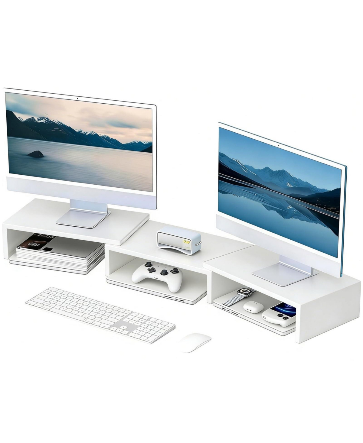 Click here for Gnuadz Desk Organizer Dual Monitor Stand Riser She... prices