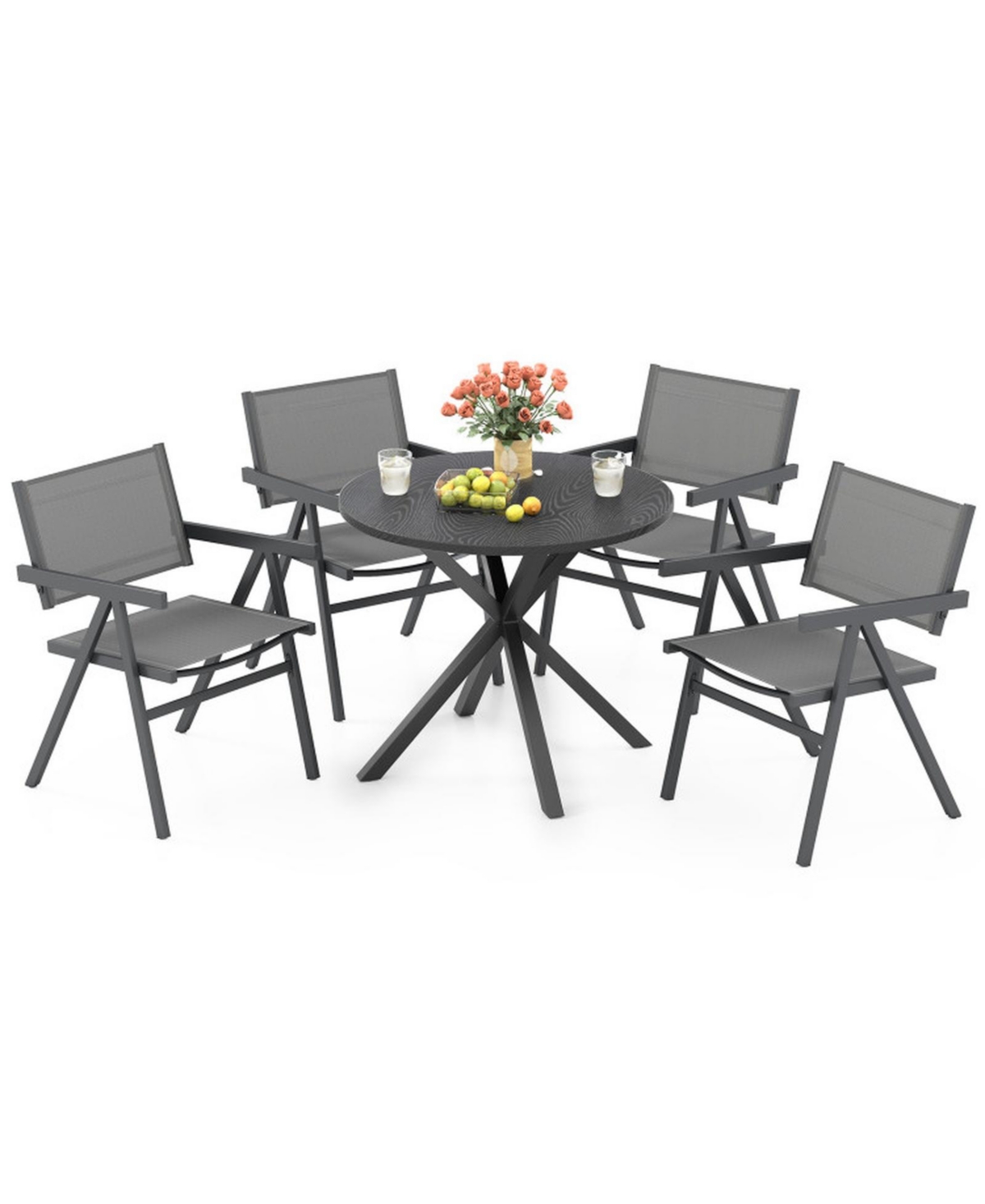 Click here for Gouun Outdoor Patio Dining Chairs Set of 4 with Br... prices