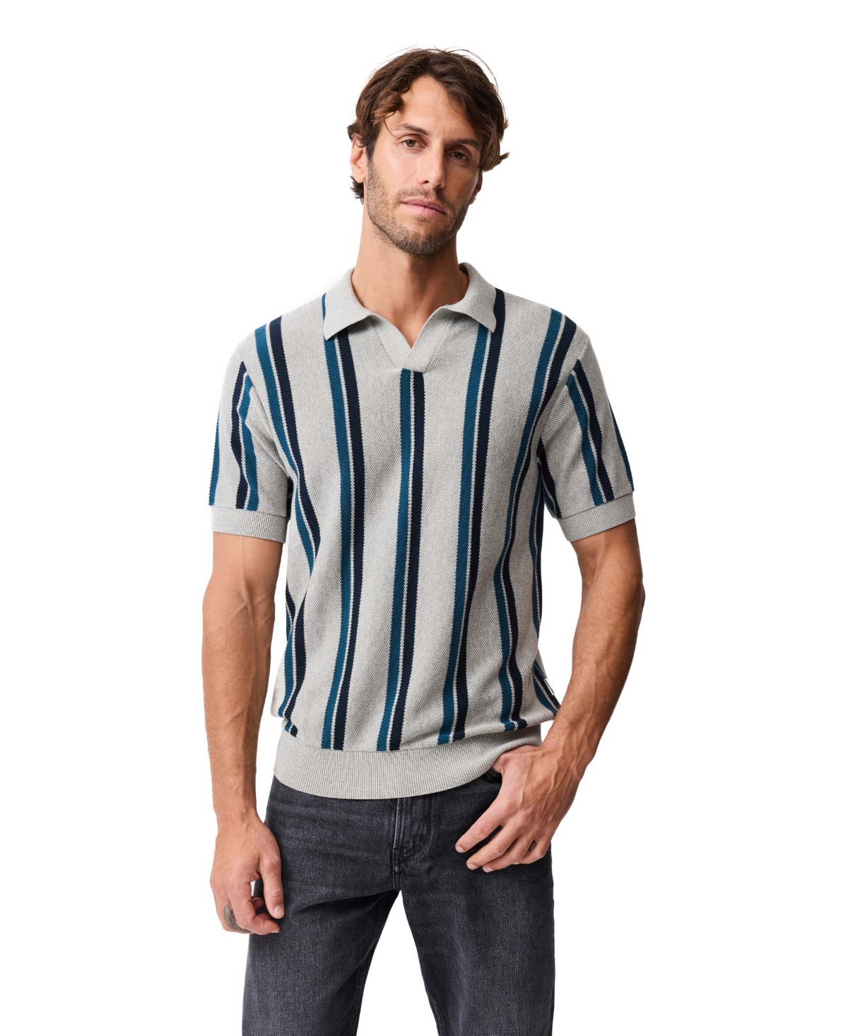 Click here for Rodd & Gunn Mens Royce Hill Knit Polo Shirt - Midn... prices