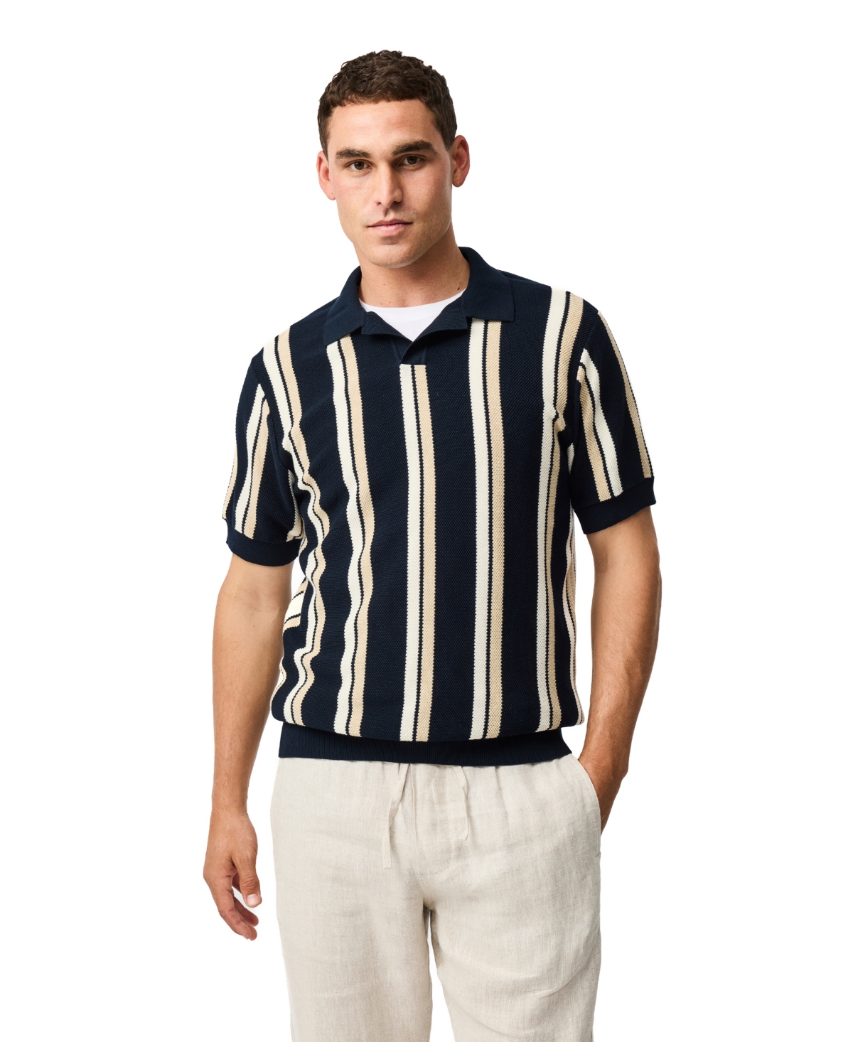 Click here for Rodd & Gunn Mens Royce Hill Knit Polo Shirt - Dusk prices