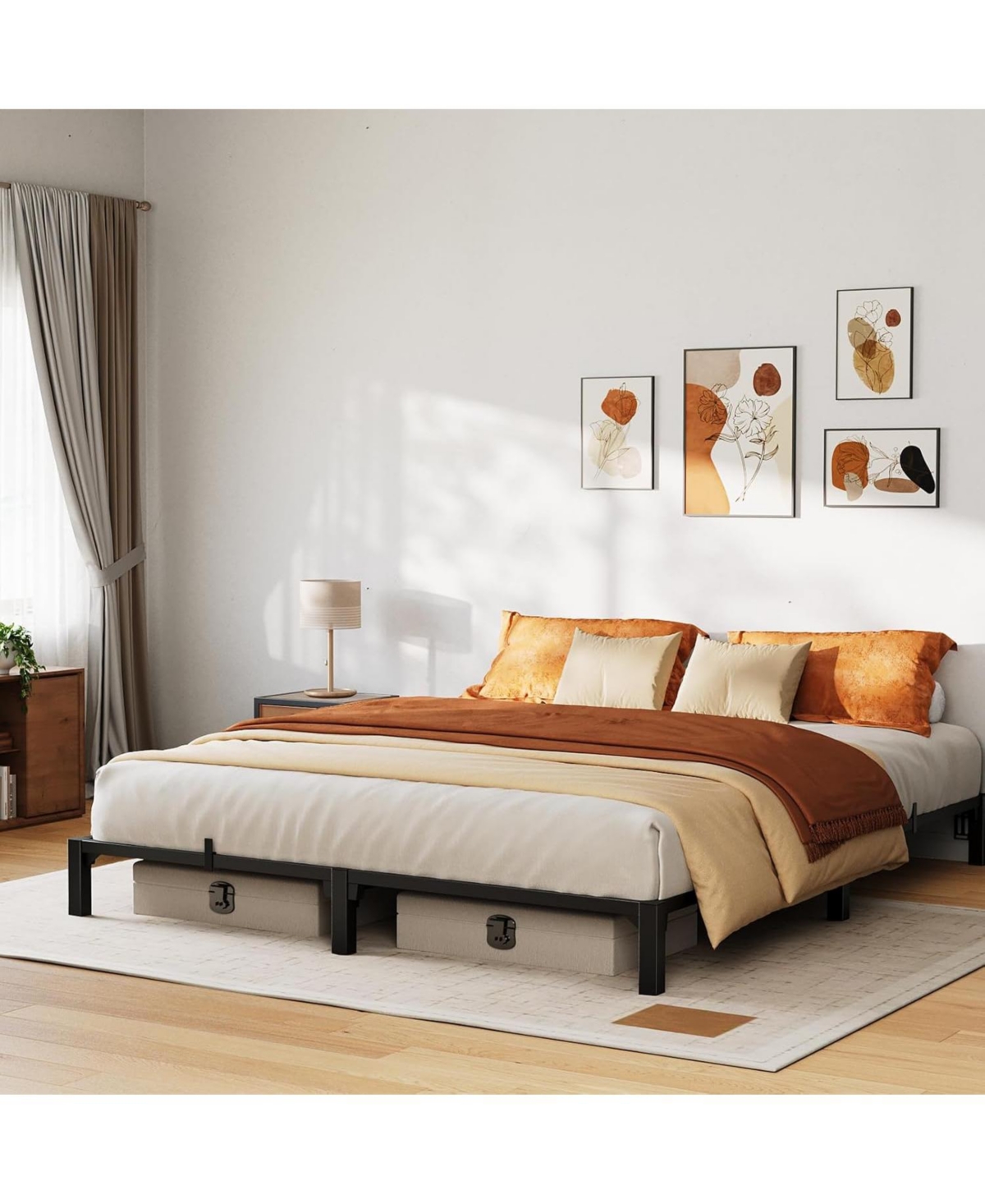 Click here for gaomon 8 in King Bed Frame  Heavy Duty Metal Platf... prices