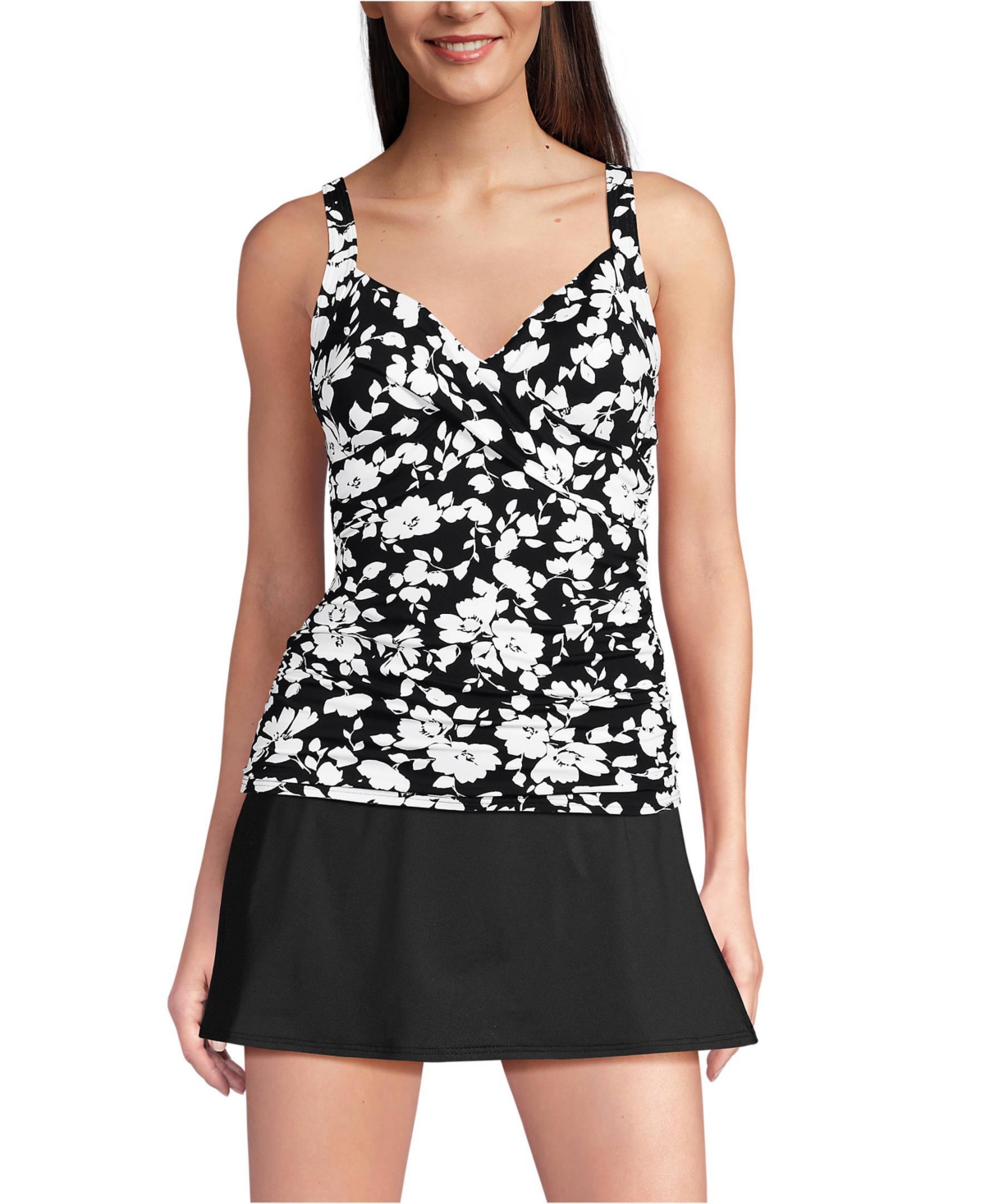 Click here for Lands End Womens D-Cup V-Neck Wrap Underwire Tanki... prices