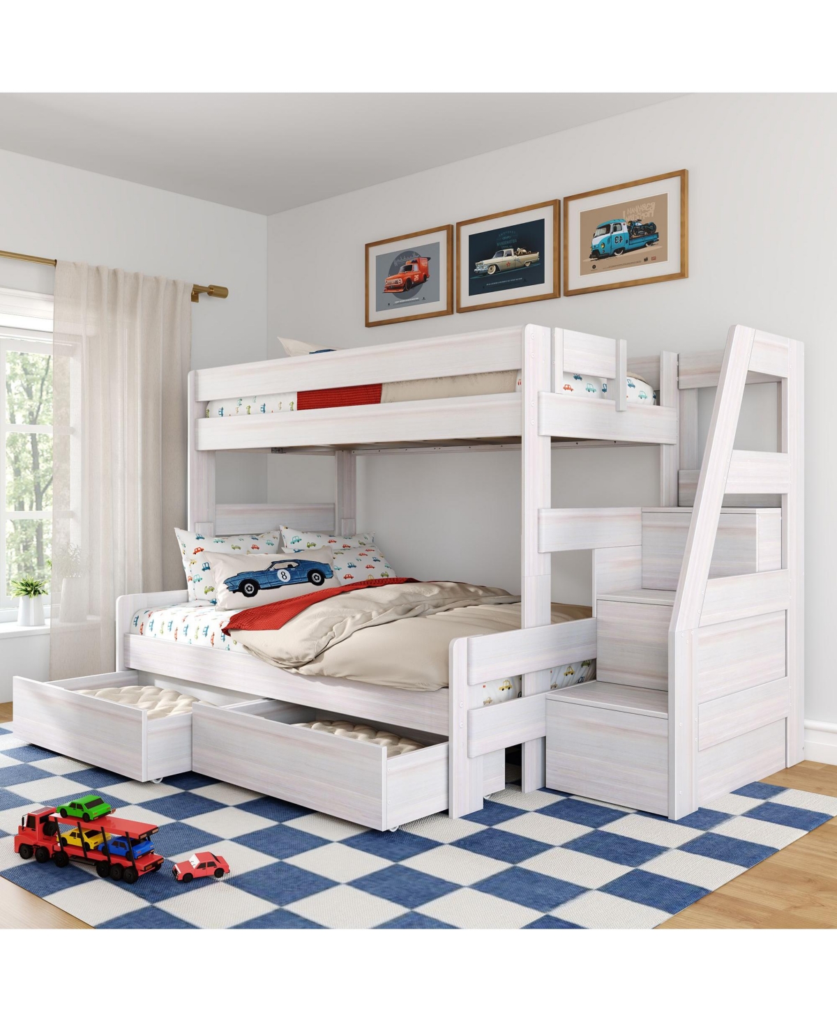 Click here for Max & Lily Modern Farmhouse Twin Over Full Bunk Be... prices