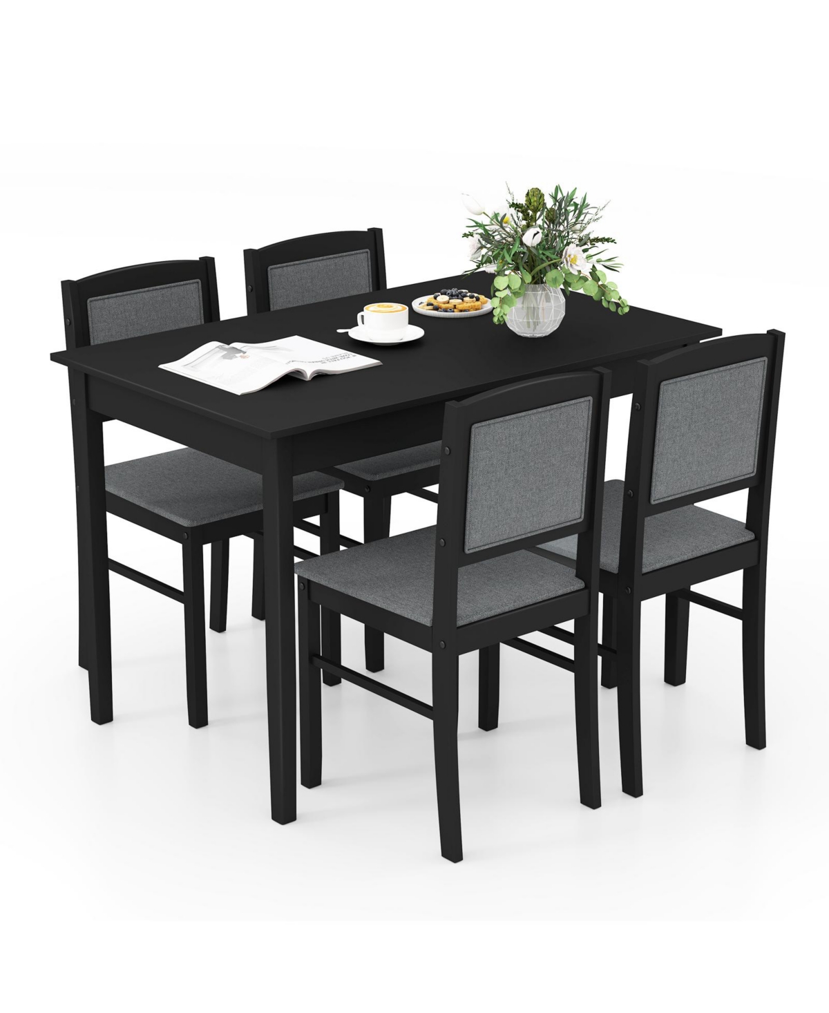 Click here for Gouun 5-Piece Dining Set with Rubber Wood Legs and... prices