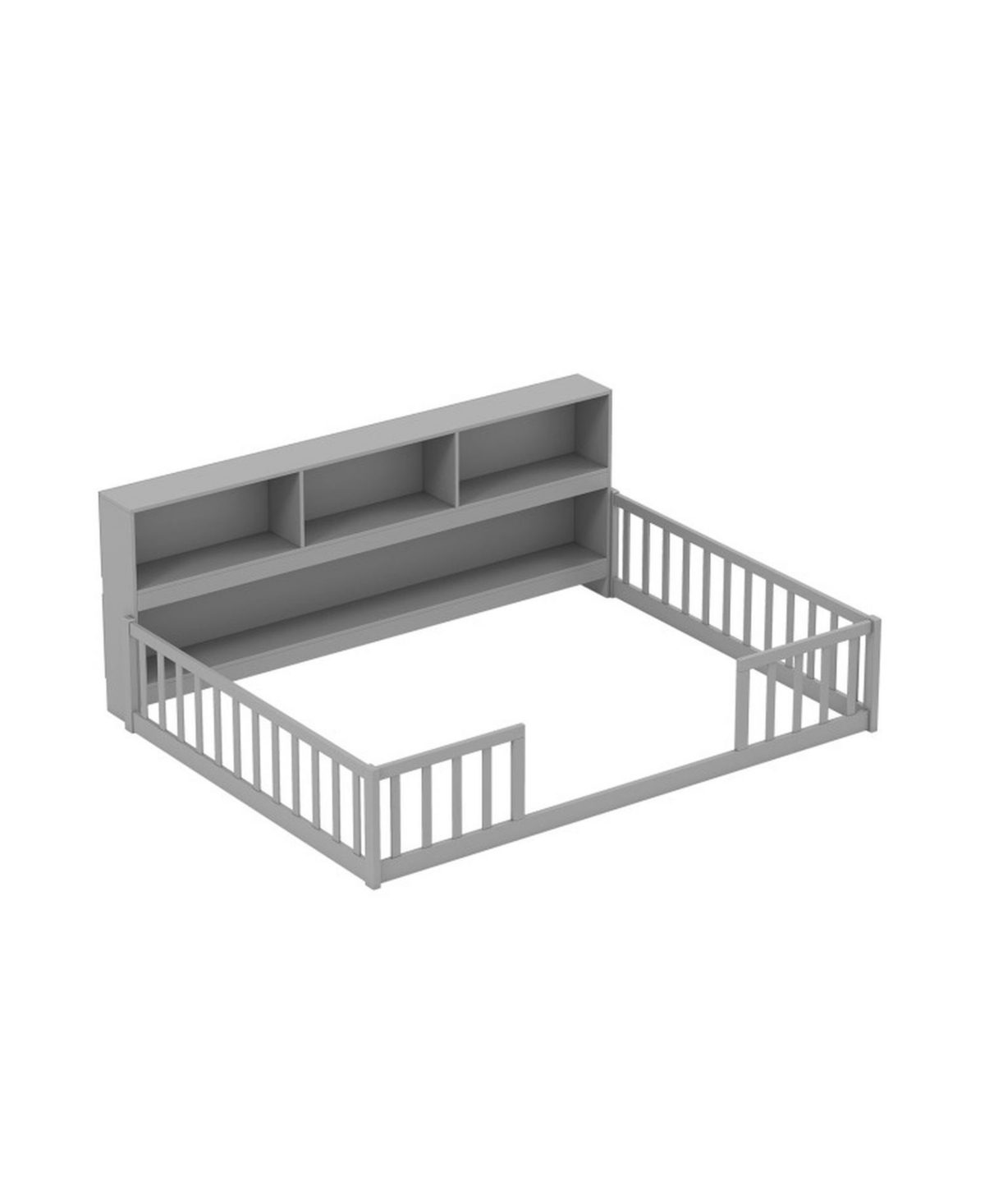 Click here for Gouun Full Montessori Floor Bed with Storage Shelv... prices