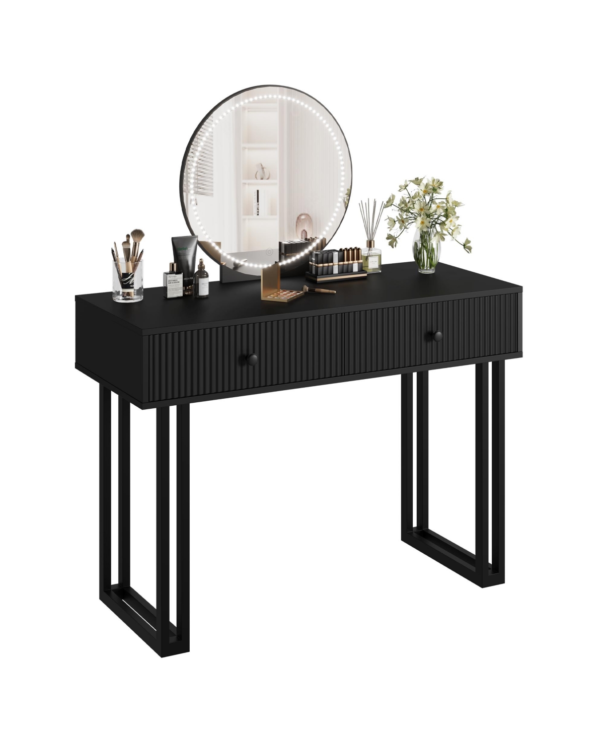 Click here for Homfan Modern Makeup Vanity Desk with Mirror and L... prices