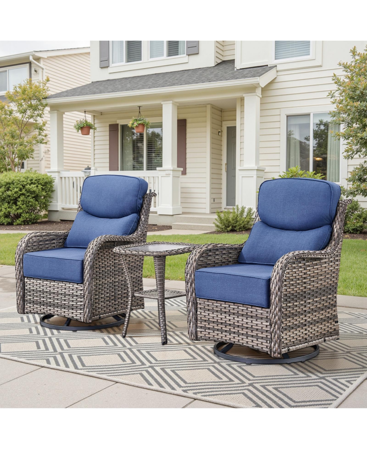 Click here for Gymojoy 3 Pieces Patio Furniture Set  Patio Swivel... prices