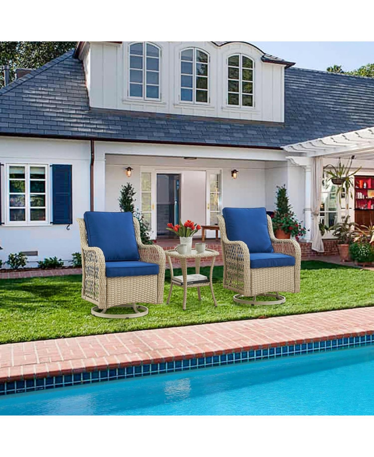 Click here for gaomon 3-in-1 Swivel Chair Cushion and Table Set O... prices