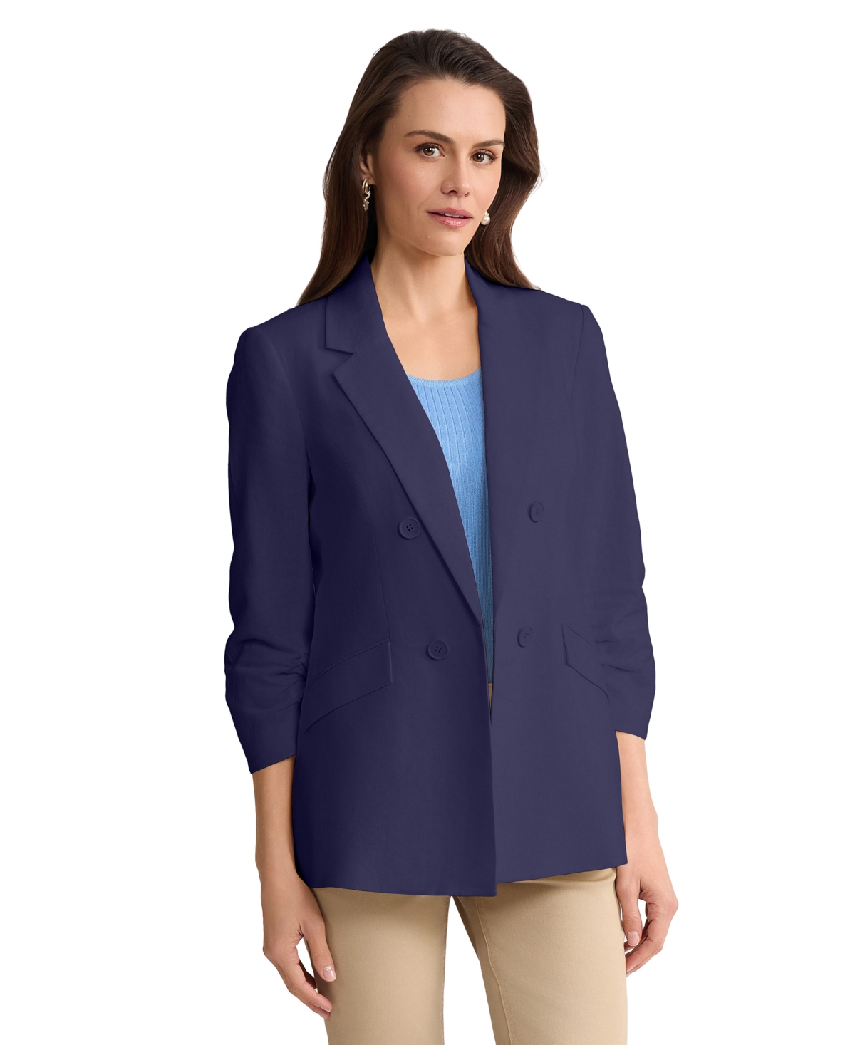 Click here for Jones New York Womens Faux Double-Breasted Jacket... prices