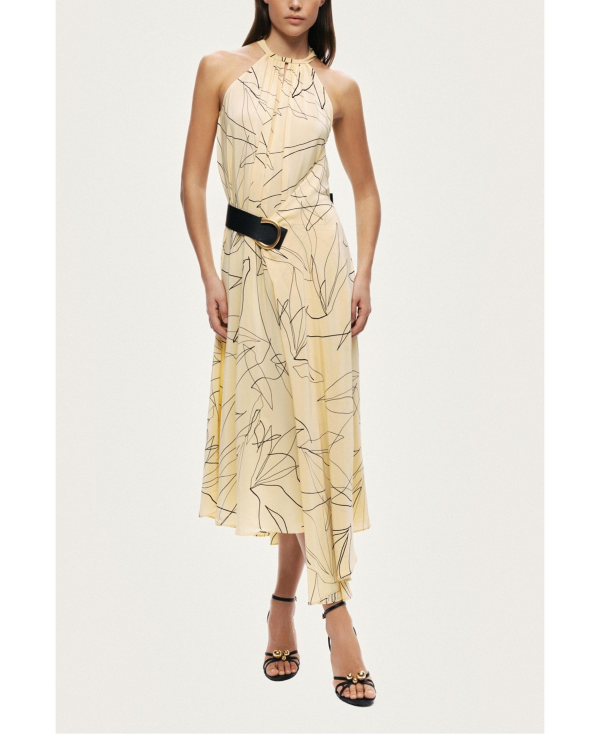 Click here for Nocturne Womens Printed Halter Midi Dress - Multi-... prices