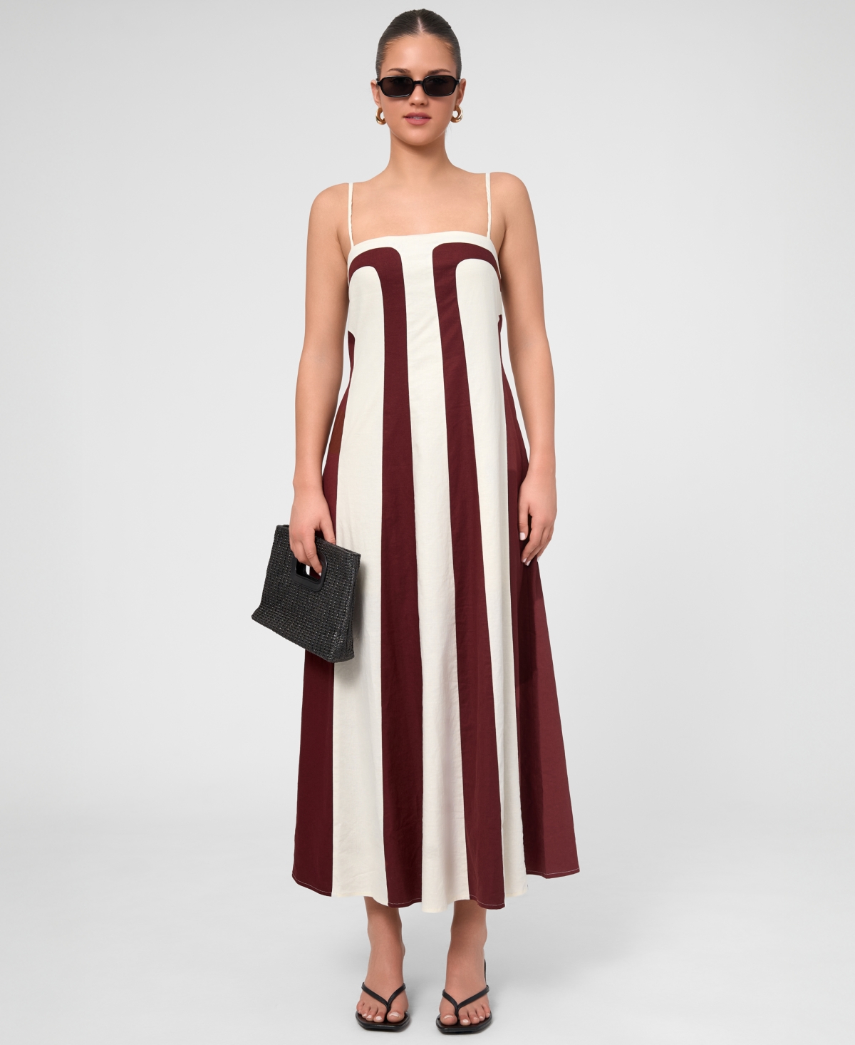 Click here for Rachel Rachel Roy Womens Eleni Linen Stripe Square... prices