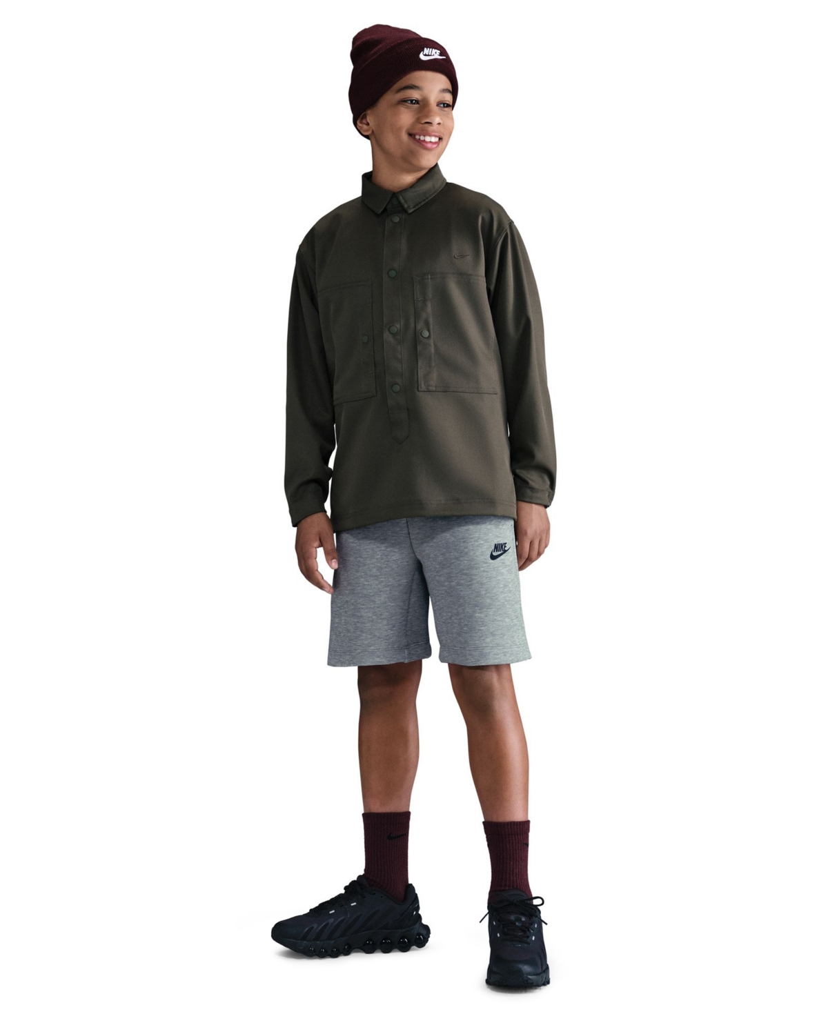 Click here for Nike Boys 8-20 Sportswear Tech Fleece Shorts - Dar... prices