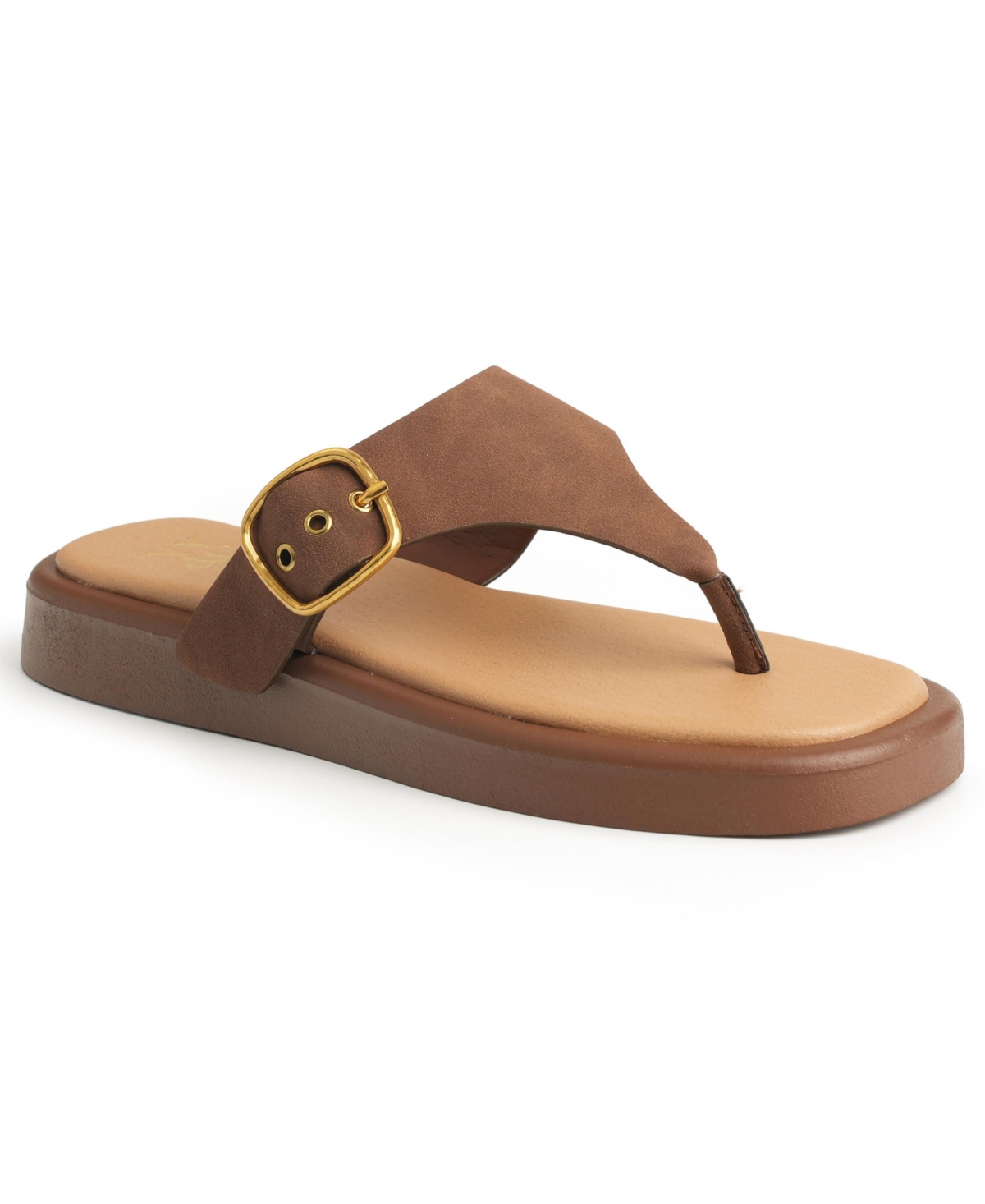 Click here for New York & Company Womens Jett Slides Sandals - Br... prices