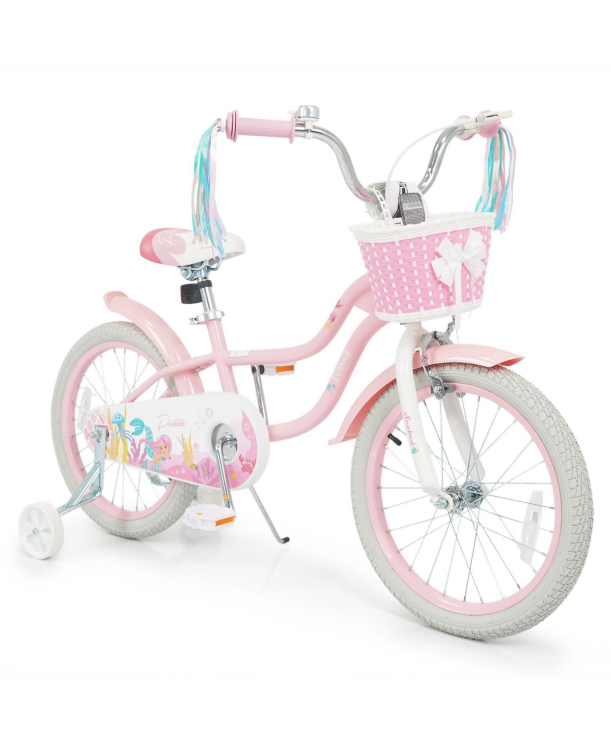 Click here for Slickblue Adjustable Kids Bike with Front Basket a... prices